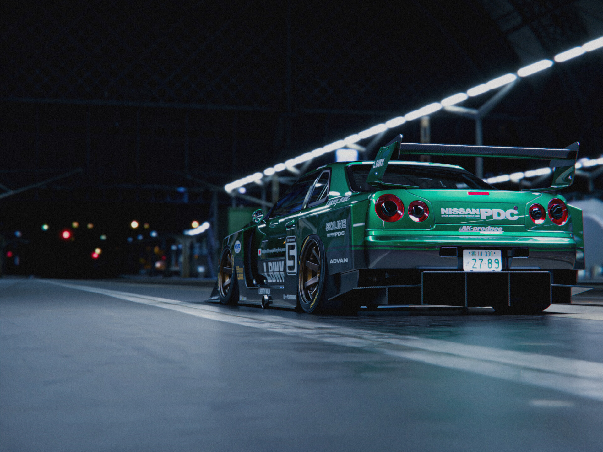 ArtStation - '02 Nissan R34 GTR Super Silhouette Skyline (Emerald)