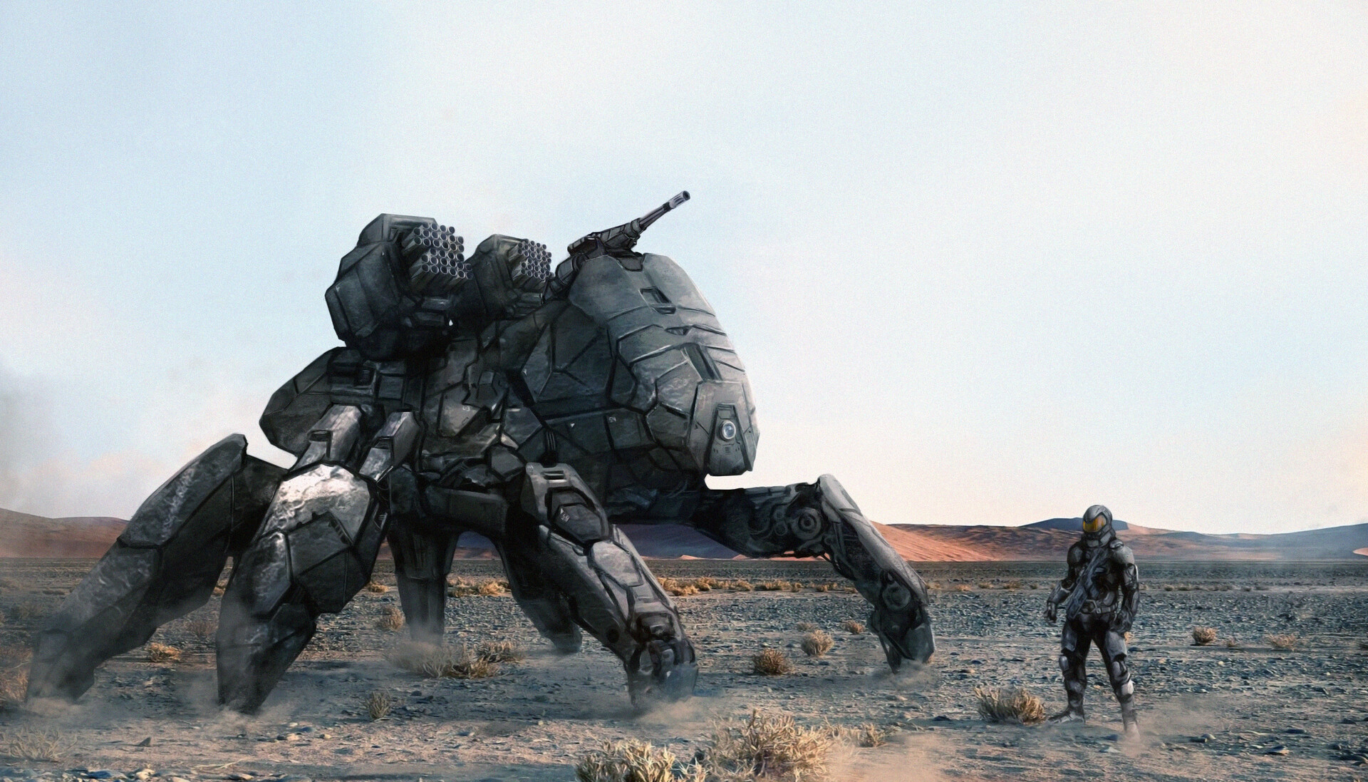 ArtStation - Мех в пустыне