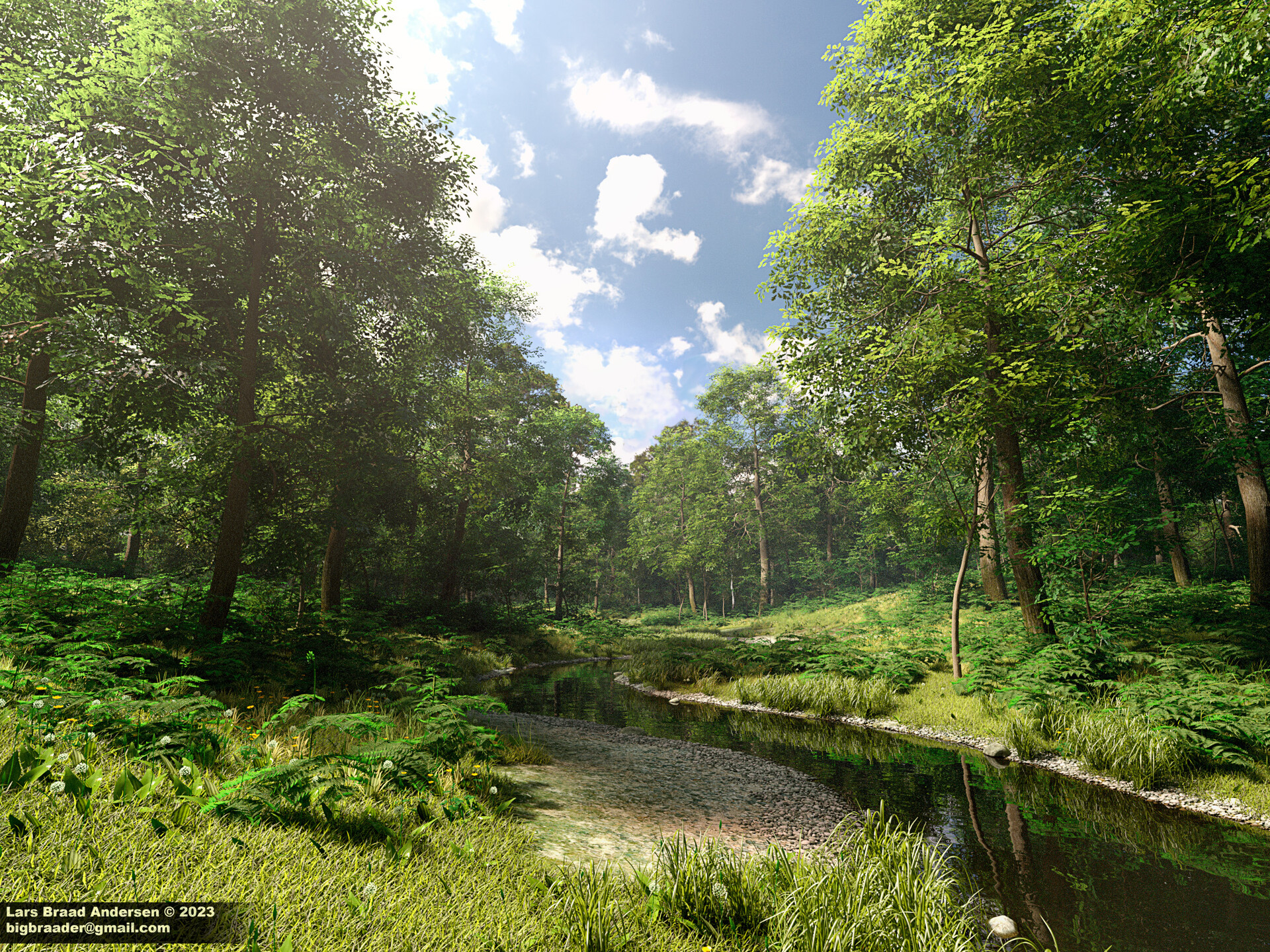 ArtStation - Forest Scene - Sunshine Version