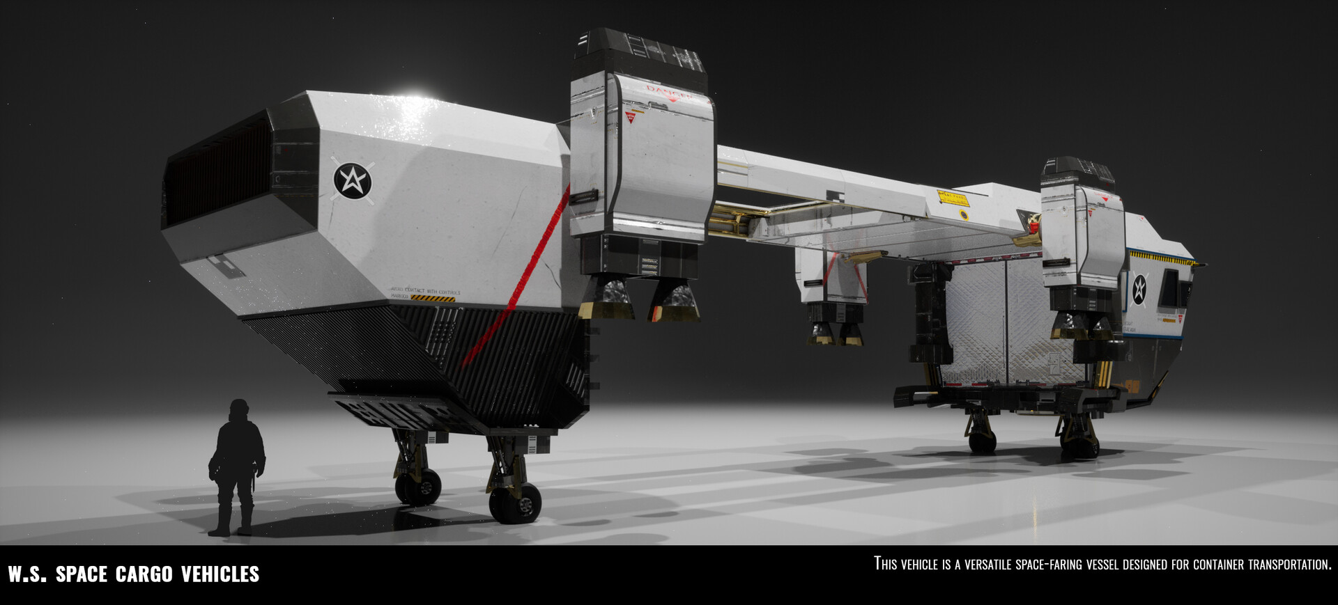 Concept Art De Transporteur Spatial Spaceship Stock Illustrations,