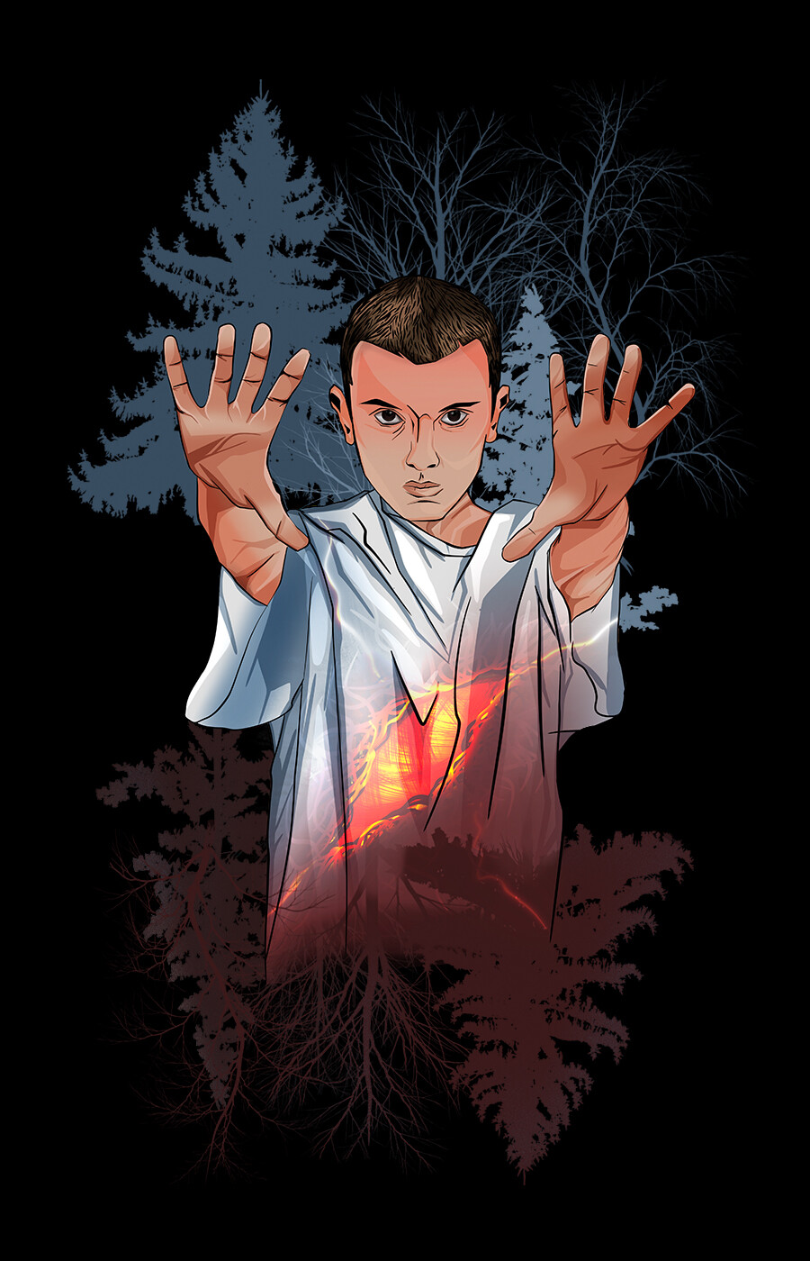 ArtStation - Stranger Things - Eleven open the Gate