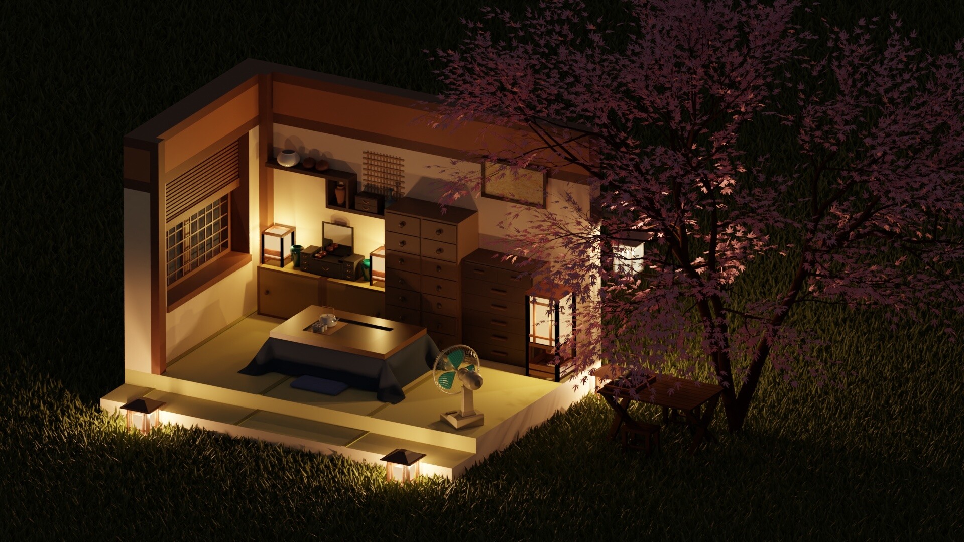 ArtStation - Japanese room