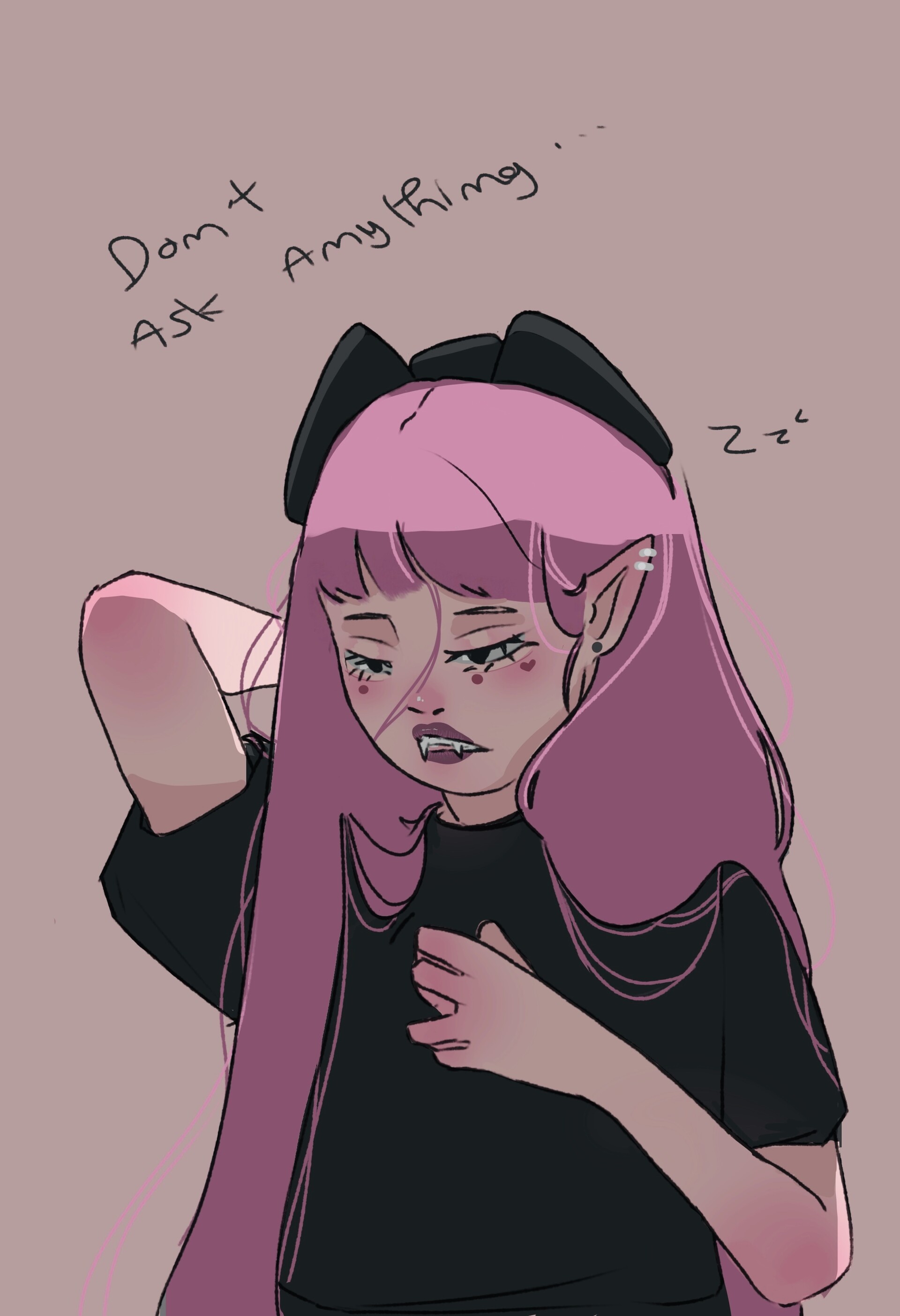 ArtStation - Zzz girl - tired