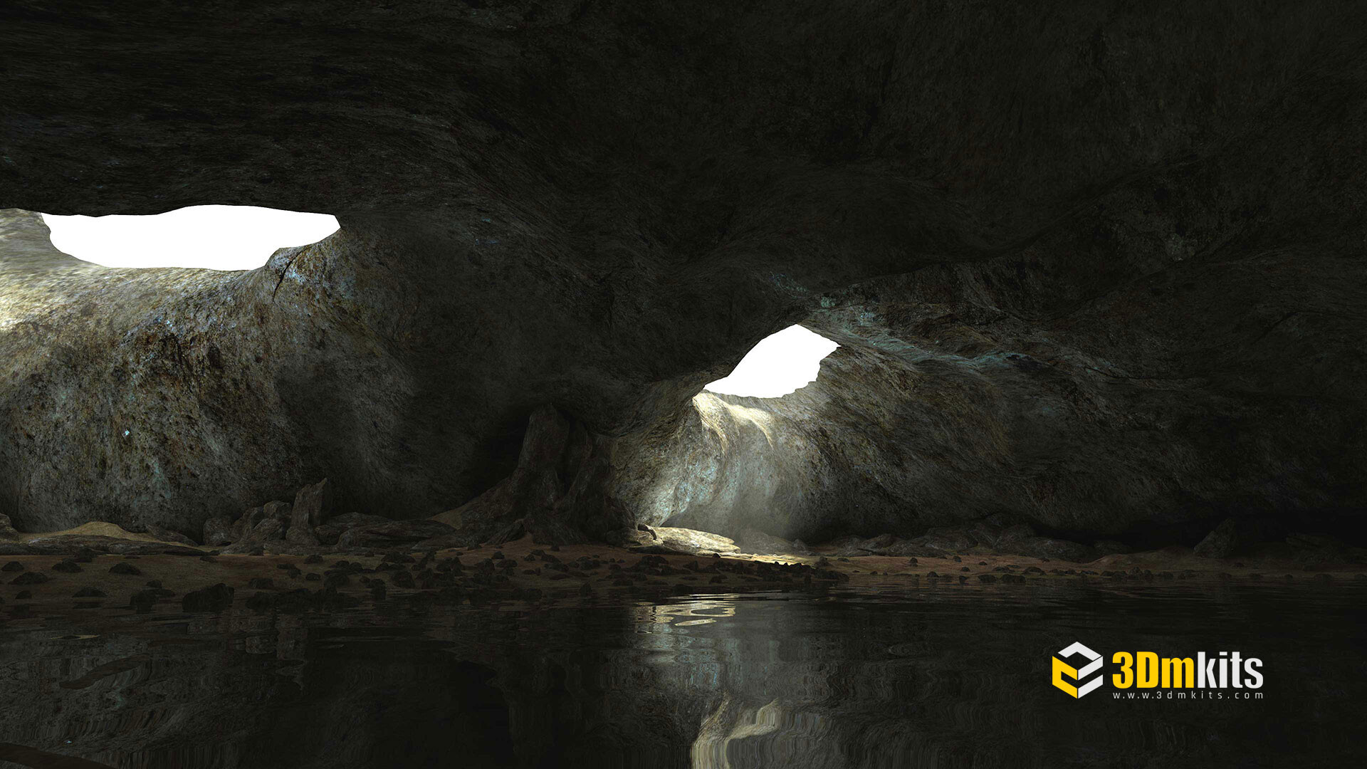 ArtStation - The Cave Pond 3D Model