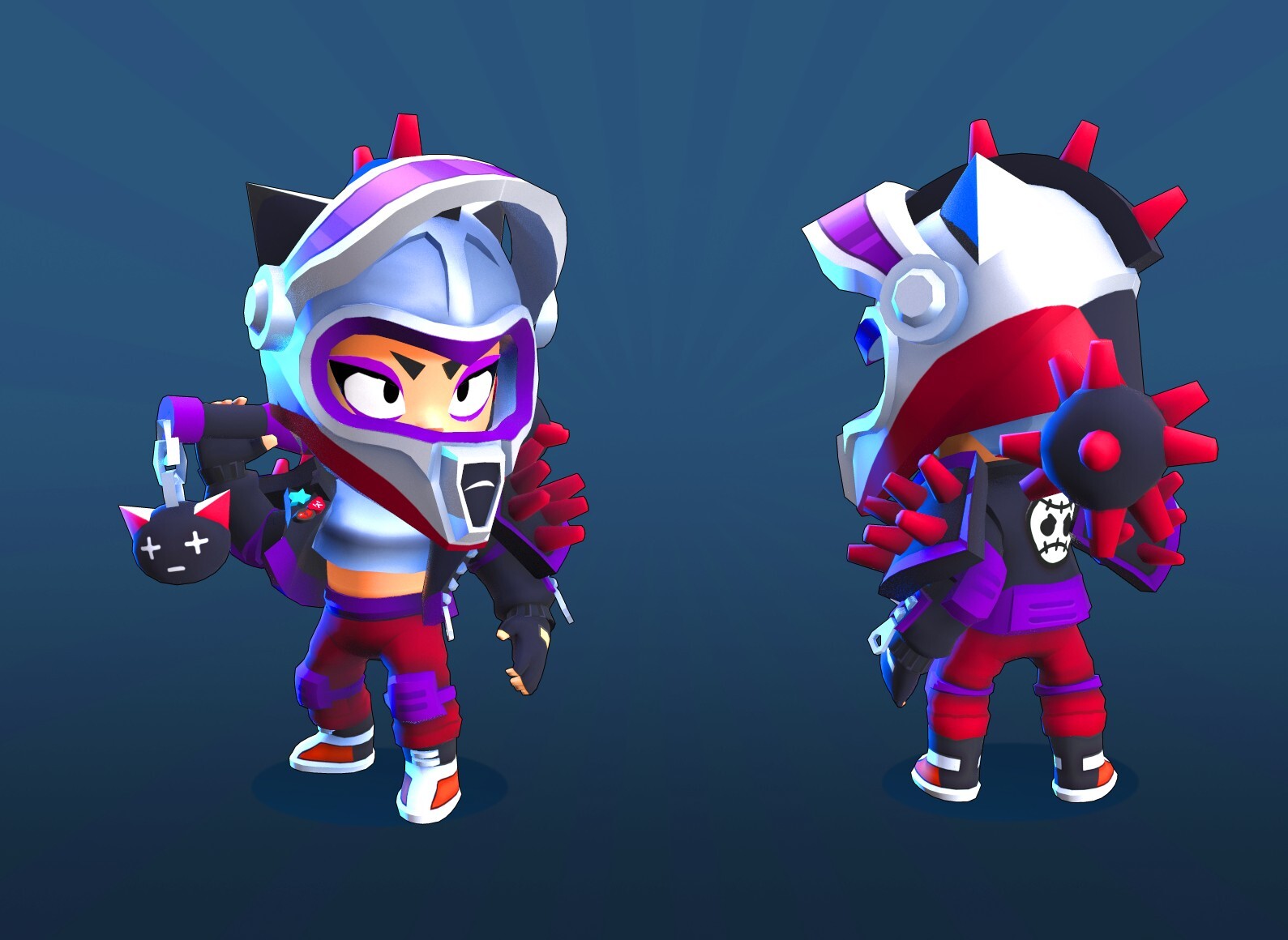 ArtStation - BIKER BIBI Skin Supercell Brawl Stars Competition