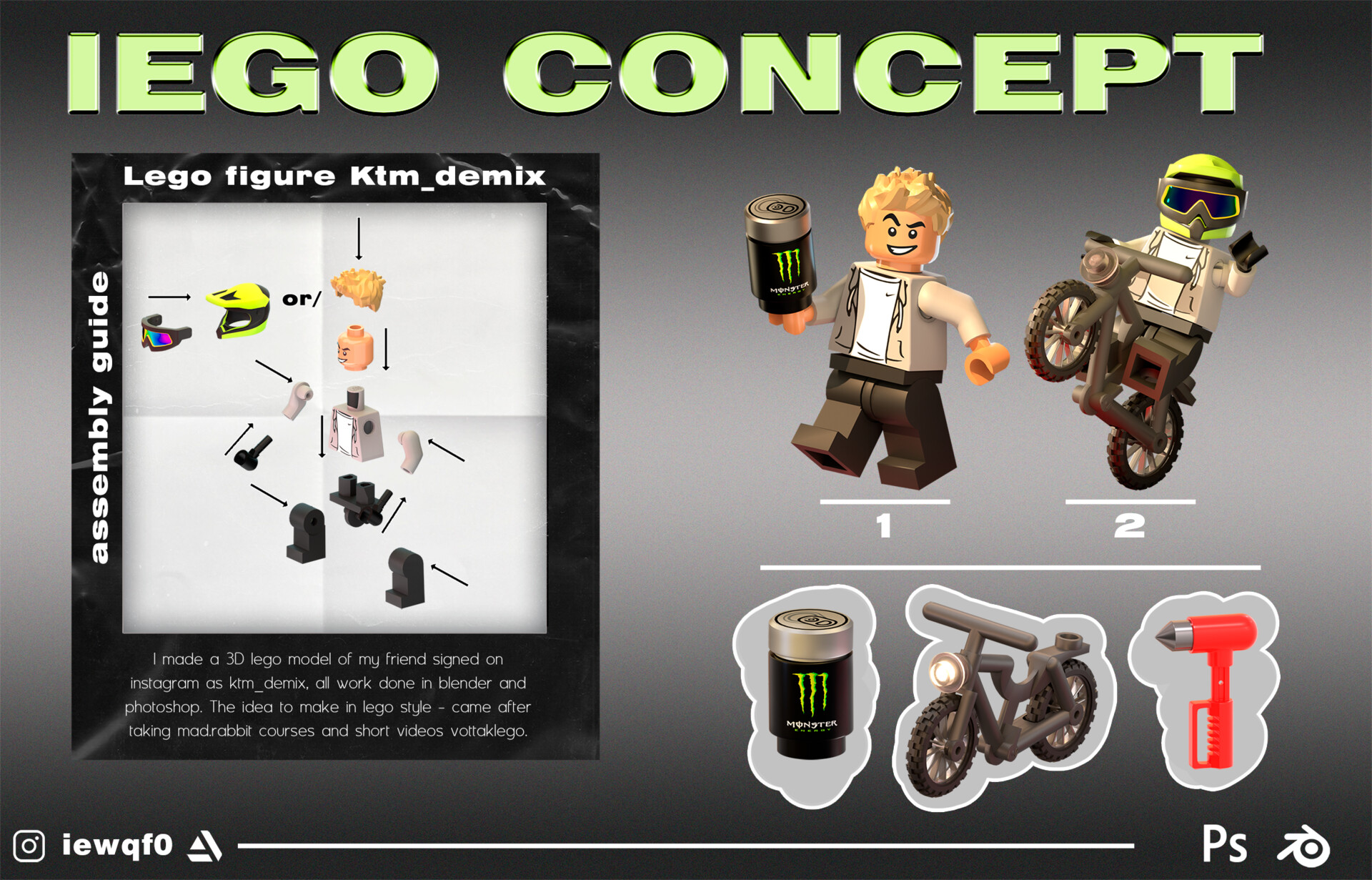 ArtStation - Lego concept I made a 3D lego model of my friend signed on ...