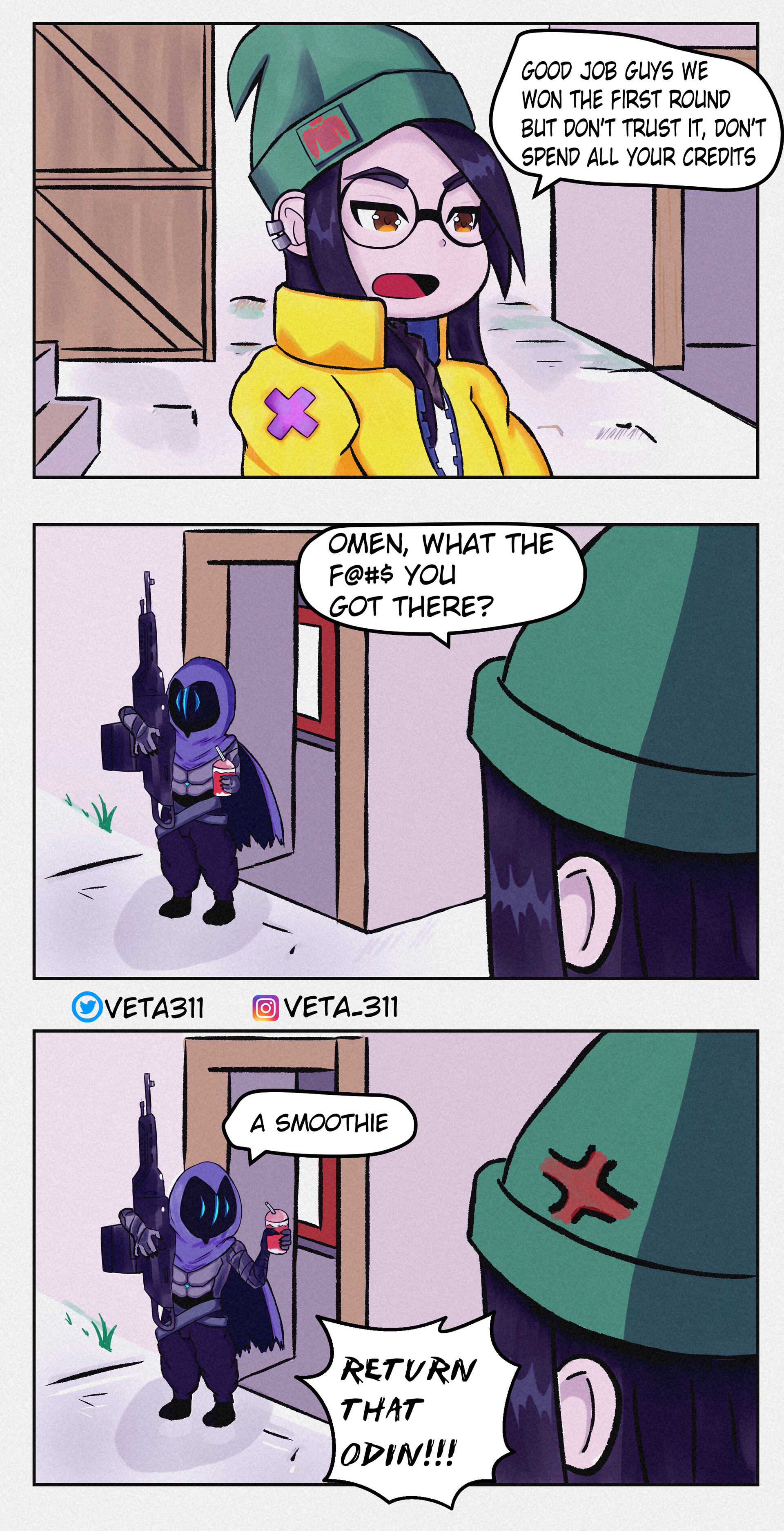 ArtStation - Comic Fan art Valorant (Omen Killjoy)