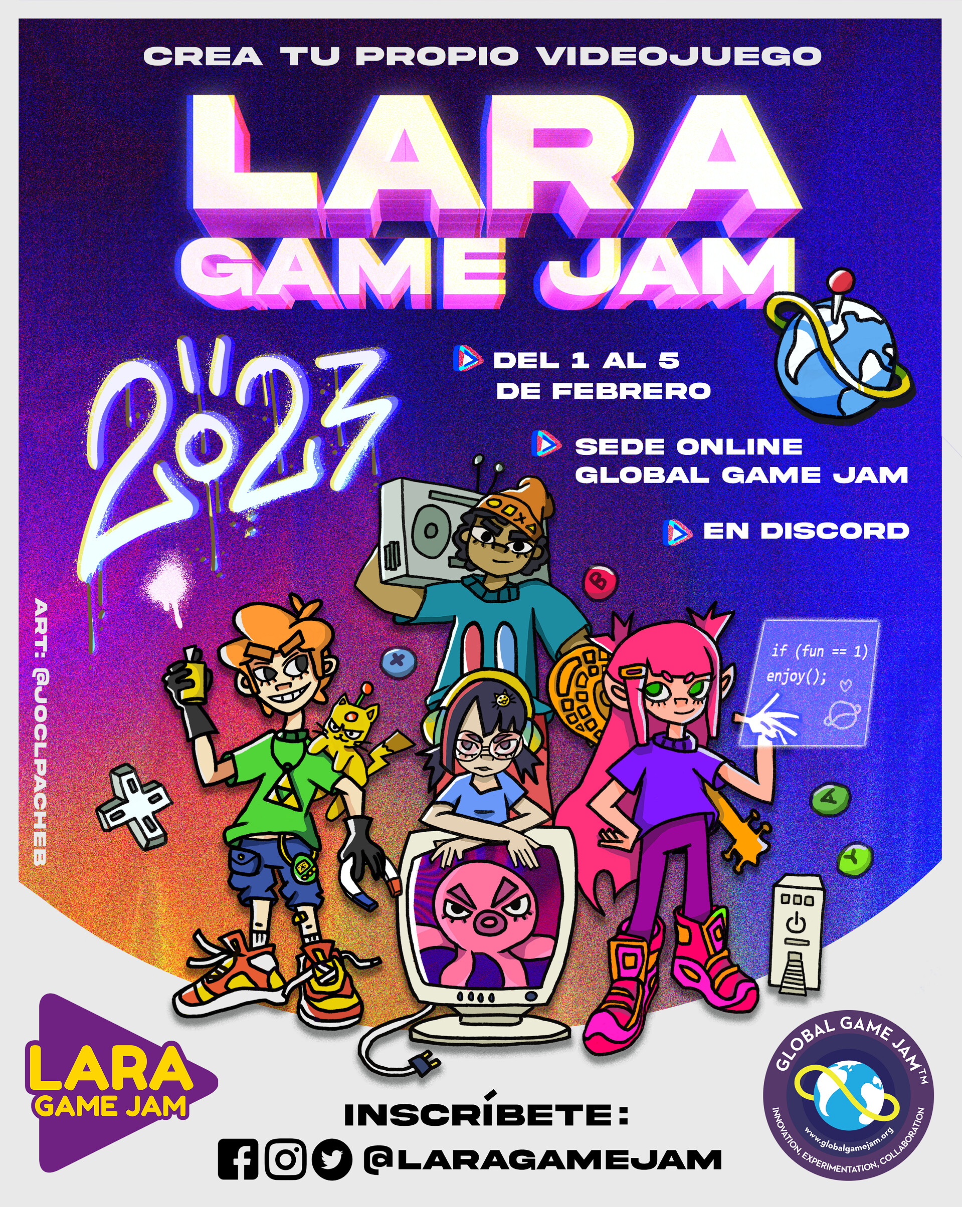 José Luis Pacheco B. - Lara Game Jam 2023 Poster