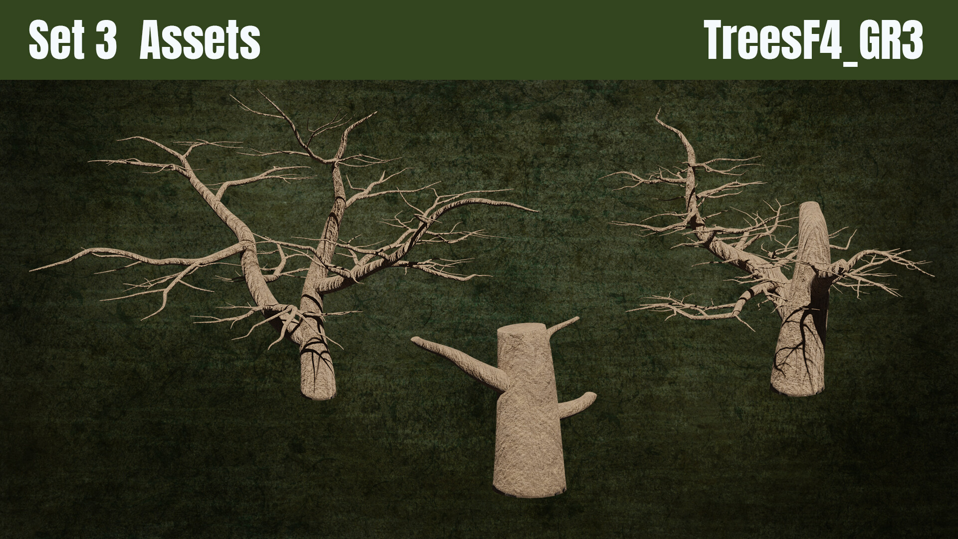 ArtStation - Trees F4_GR3 Spooky - Pack Nature Env