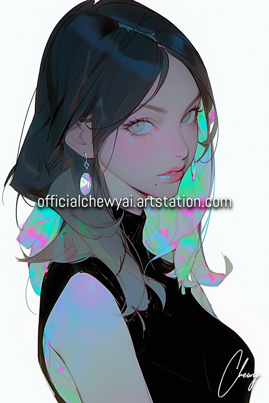ArtStation - Black White Teal Girls (Part II)