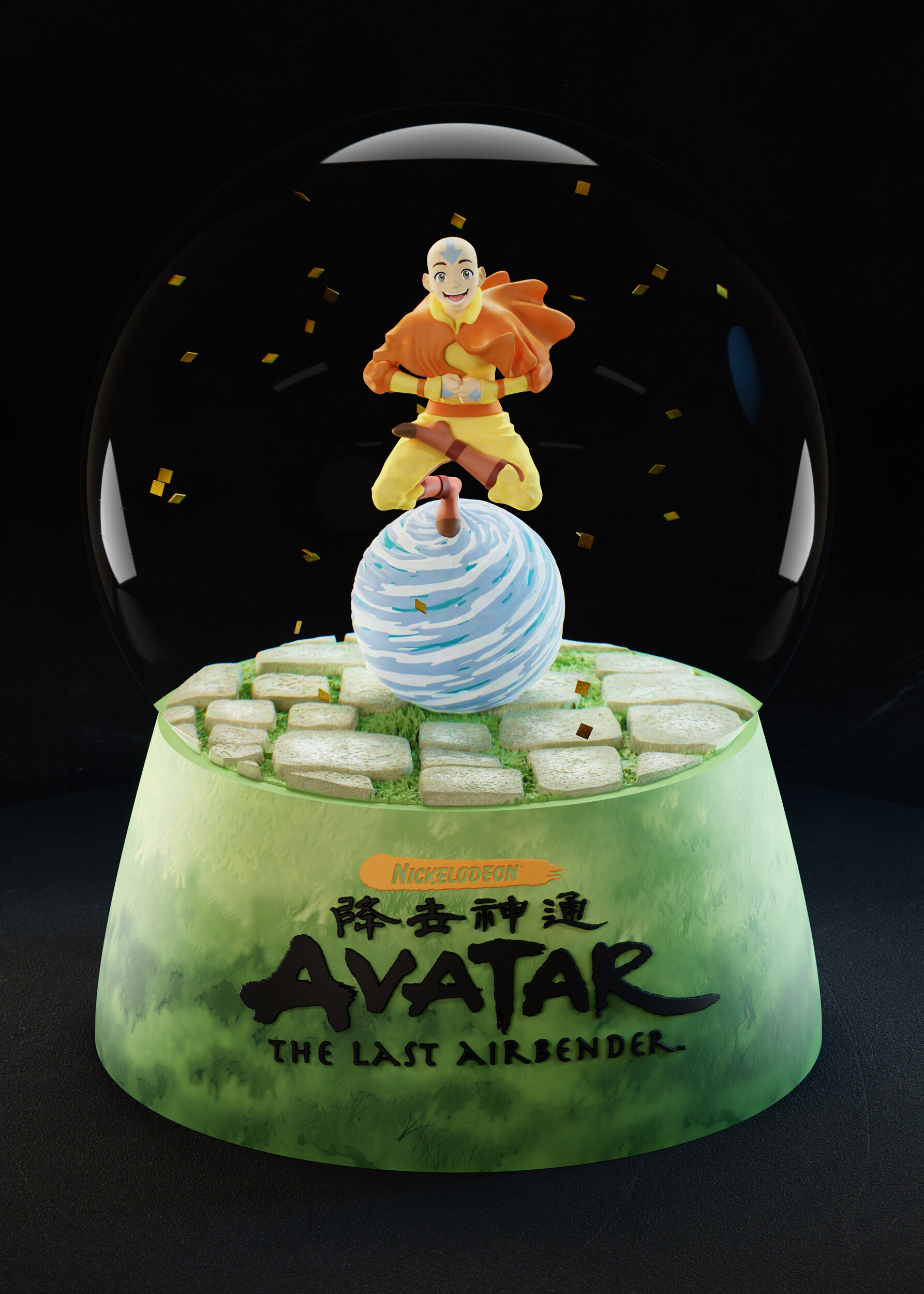 ArtStation - Avatar: The Last Airbender Aang Snow Globe 3d Sculpt
