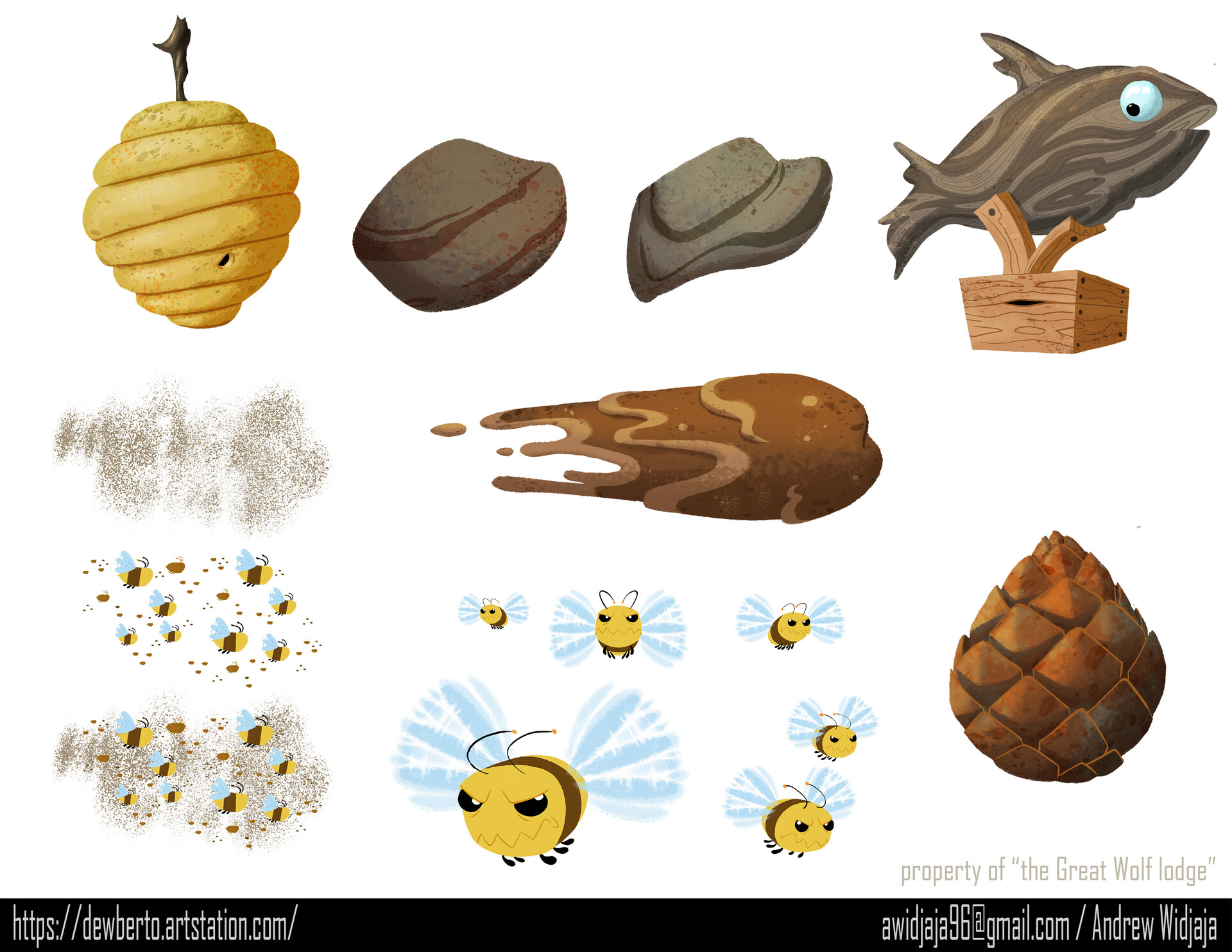 ArtStation - "Great Wolf Pack" Forest Props