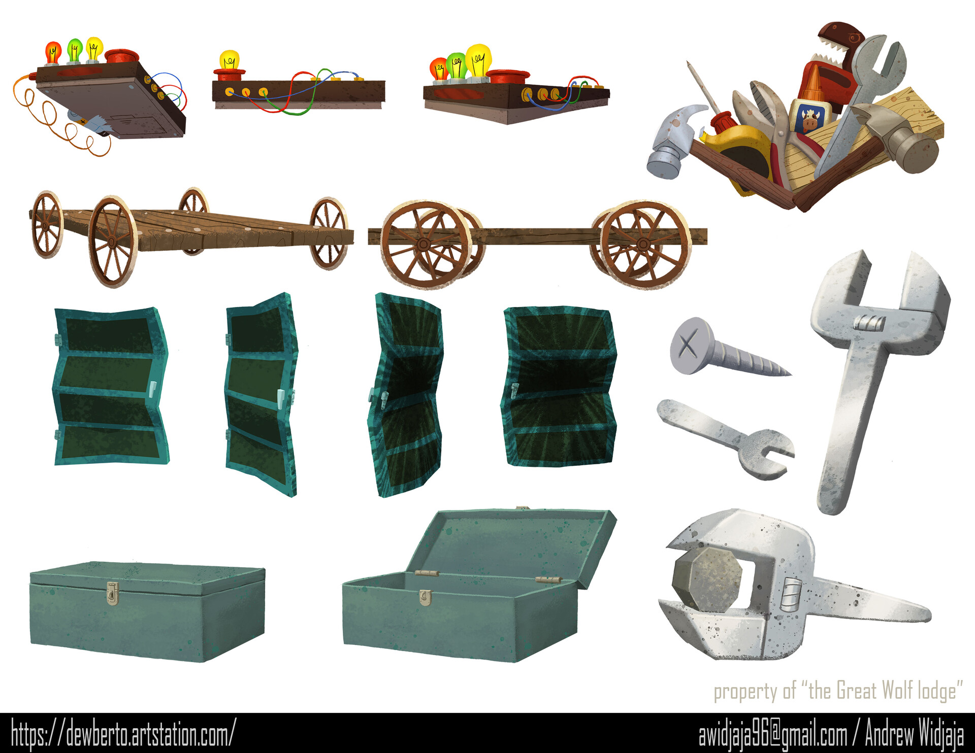 ArtStation - "Great Wolf Pack" Workshop Props