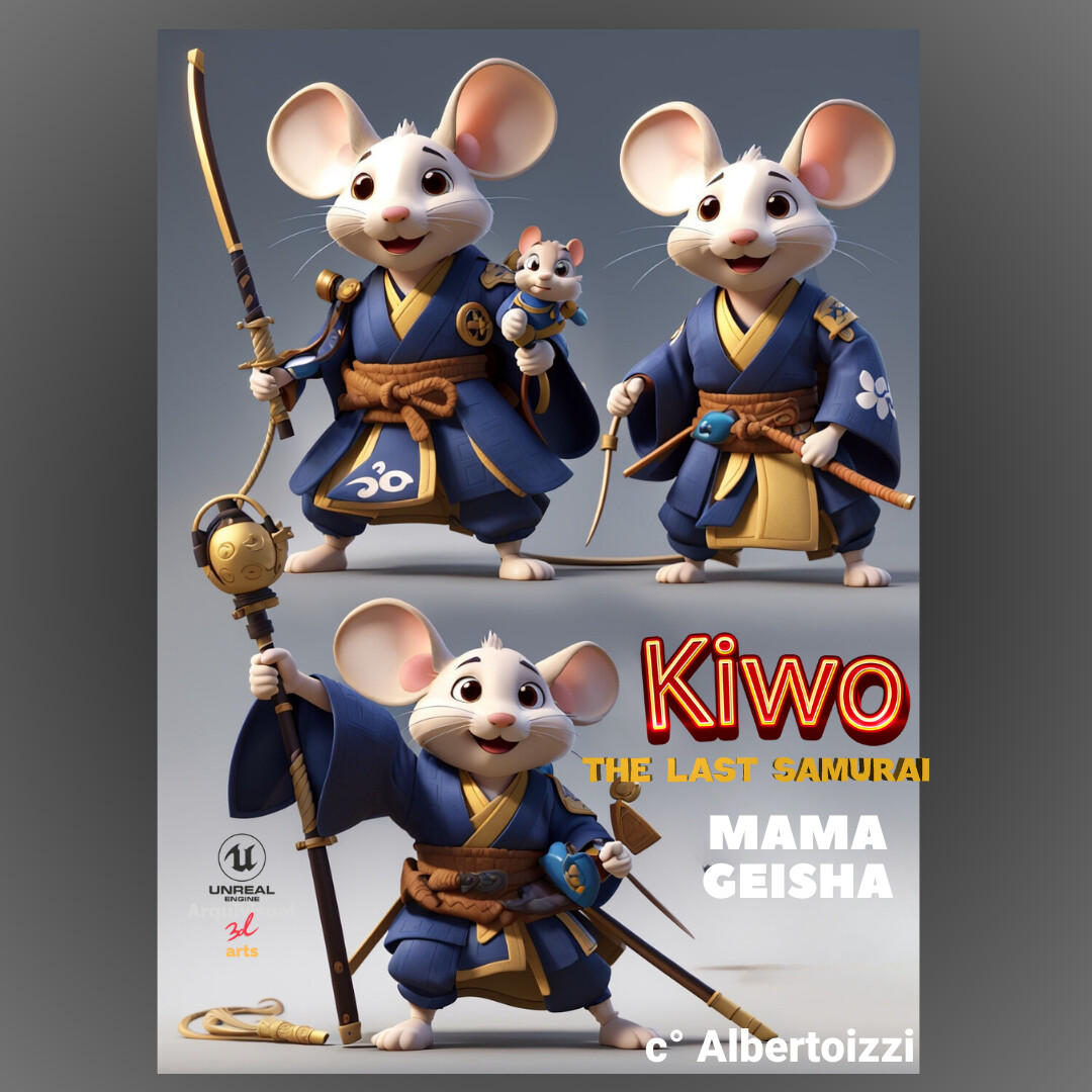 ArtStation - CHARACTER MODEL SHEET MAMA GEISHA