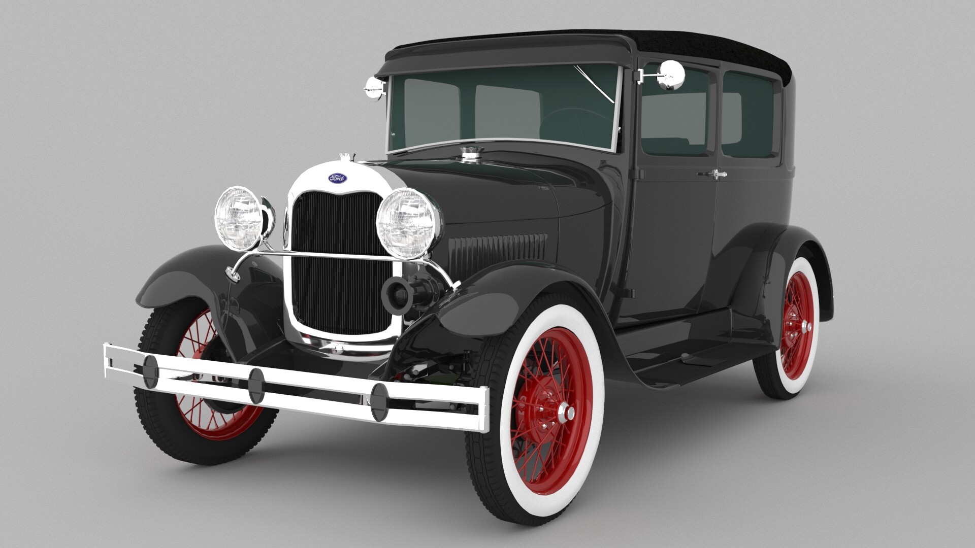 ArtStation - 1929 Ford Model A Tudor Sedan 3d Model