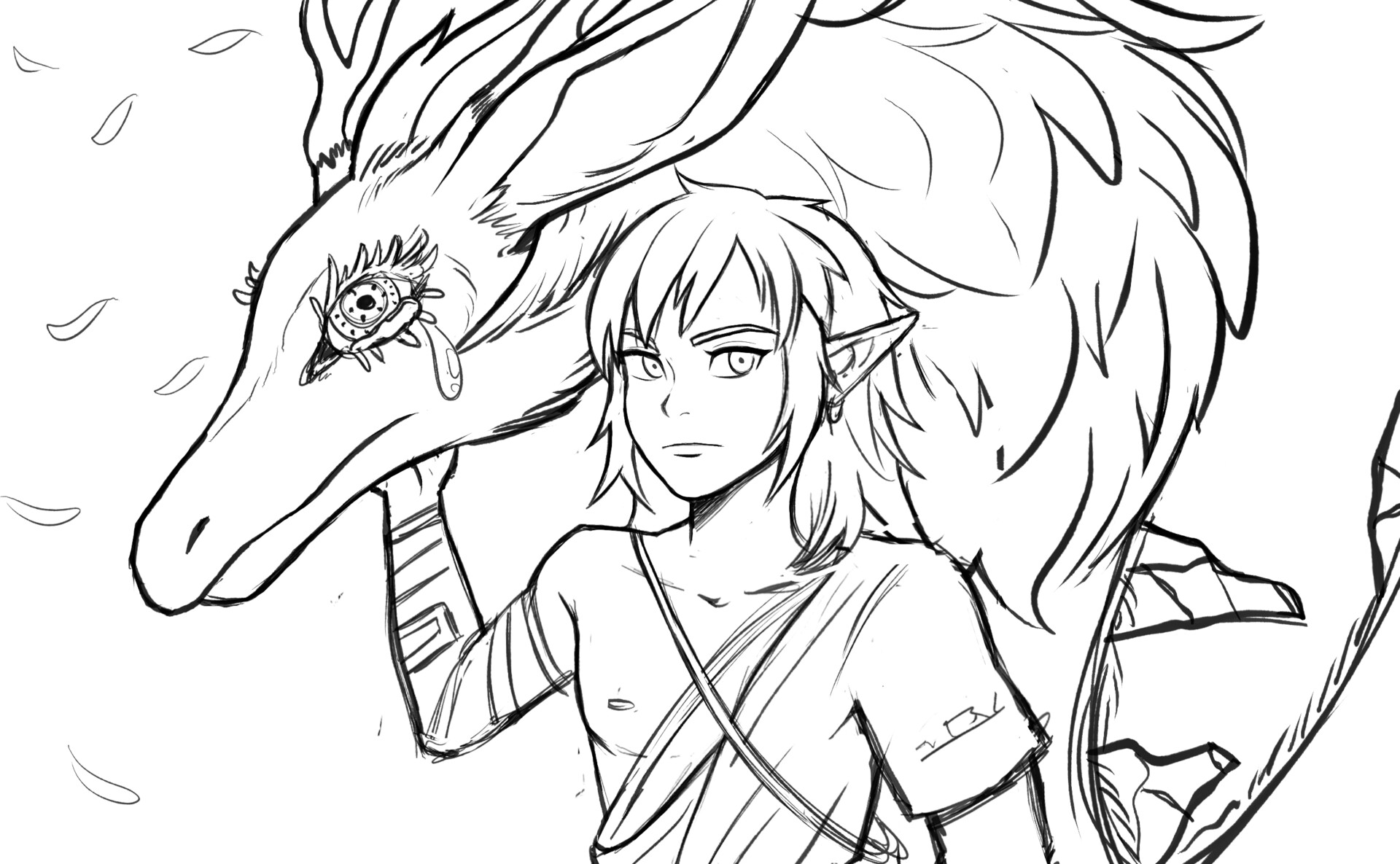 link coloring pages tears of the kingdom