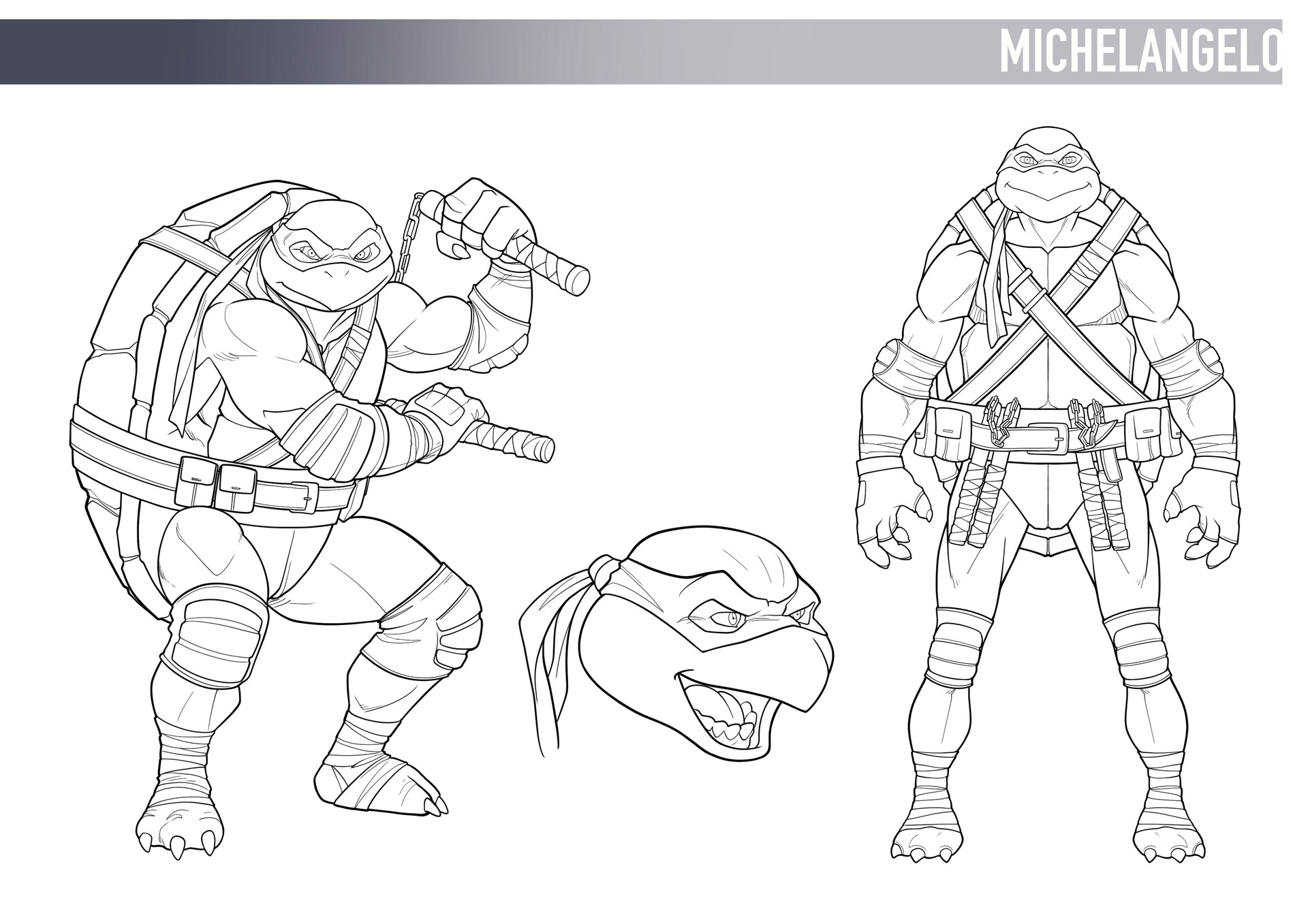 michelangelo coloring sheet