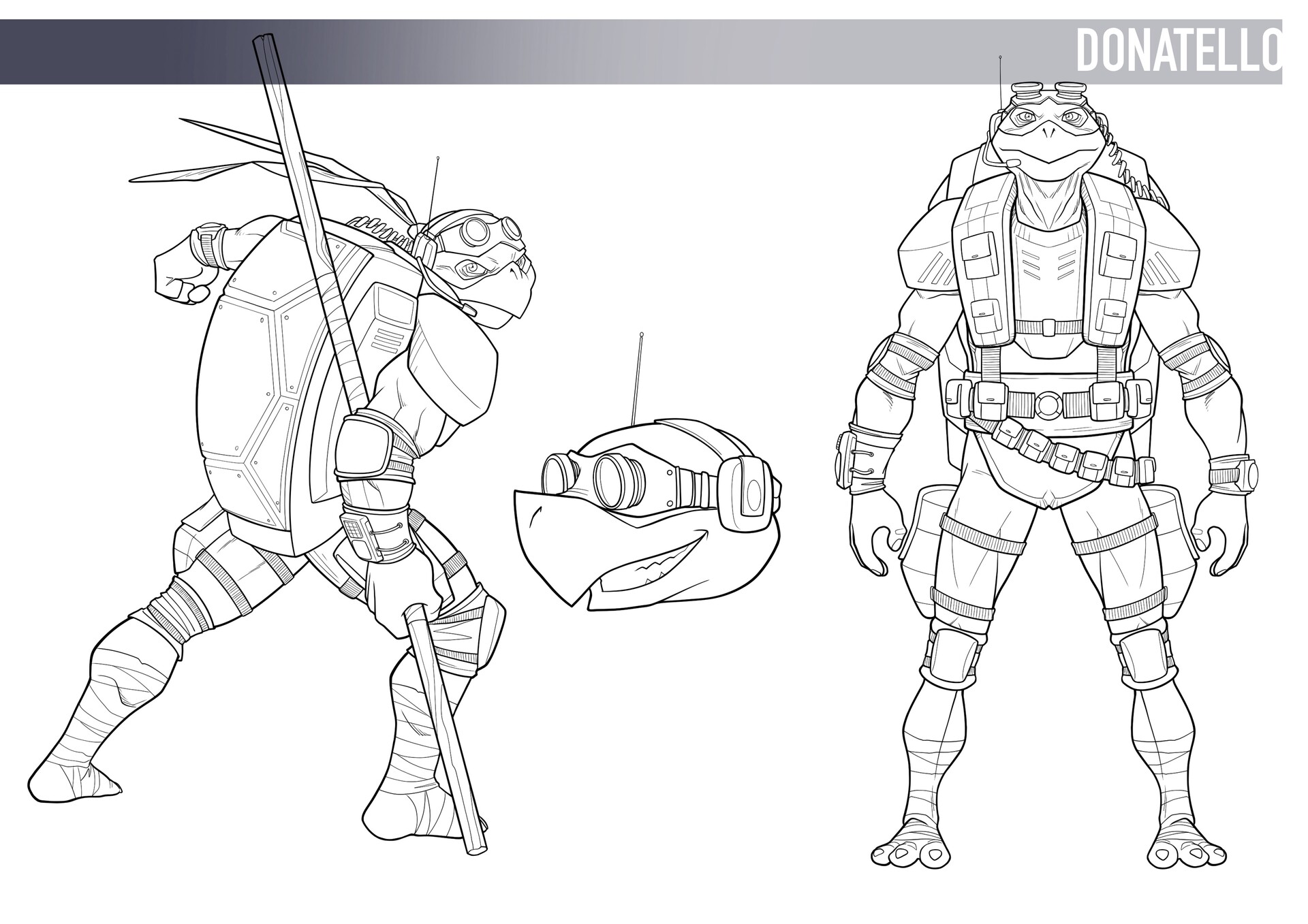 donatello coloring page tmnt