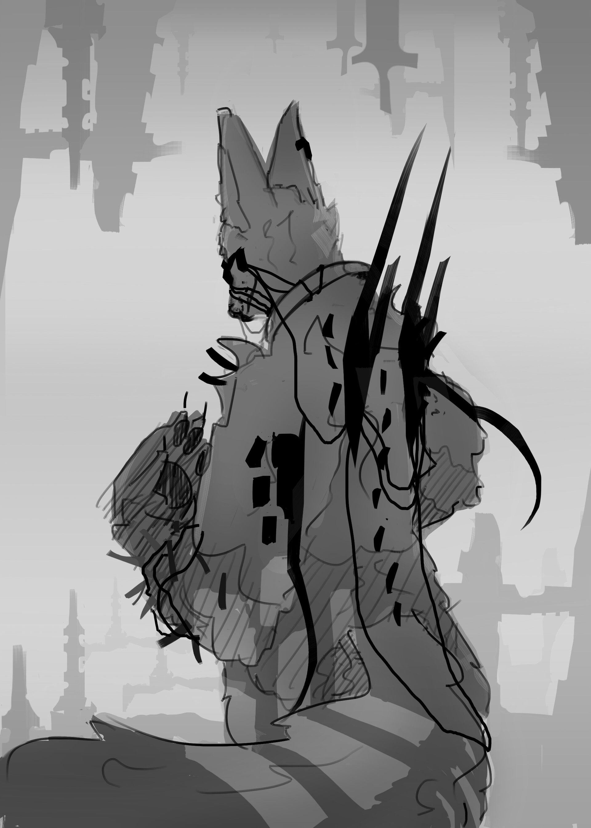 ArtStation - Ouchy Spikey Canine