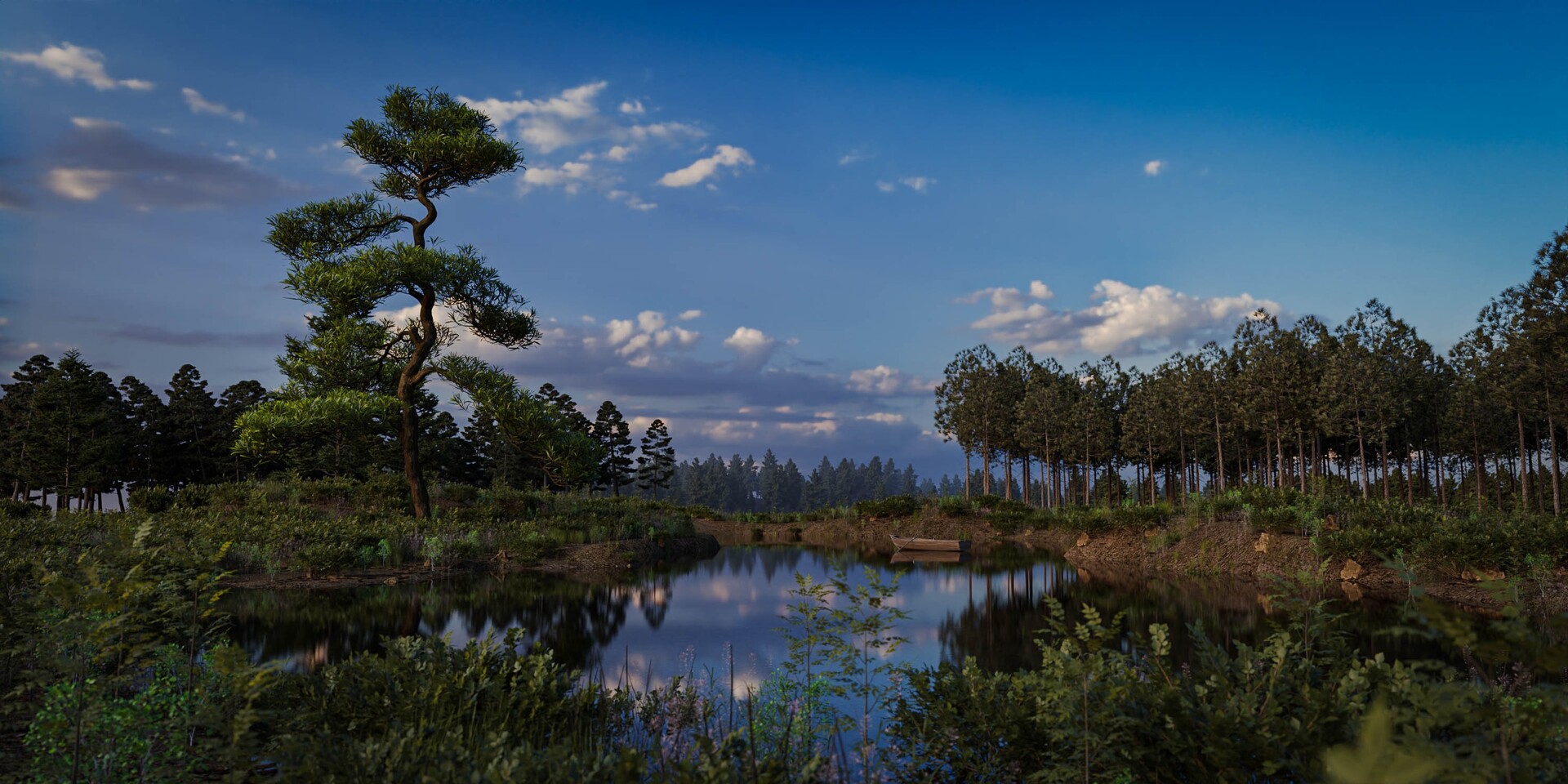 ArtStation - Lake In The Forest
