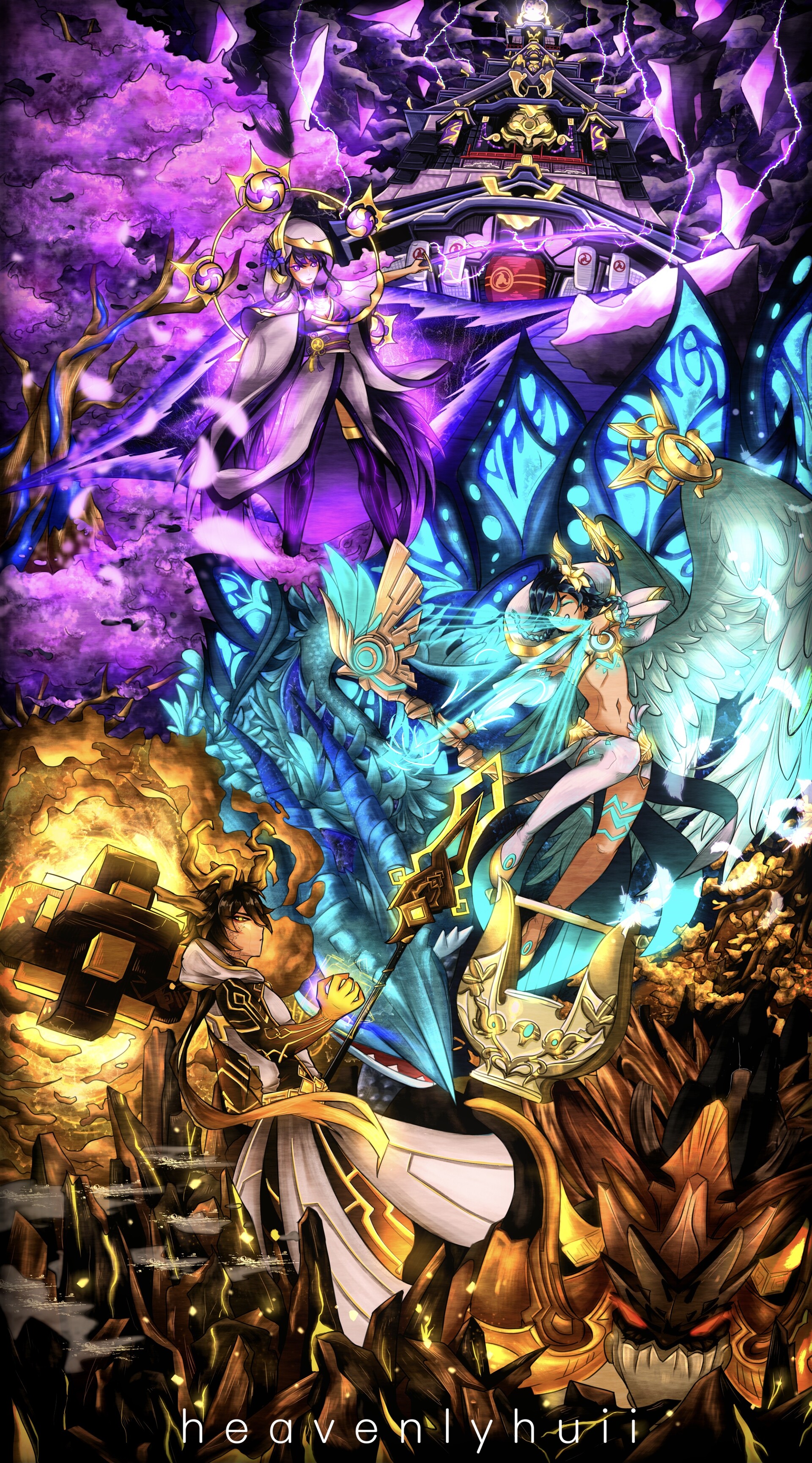 ArtStation - Personal Project: Genshin Impact Fanart - Archons