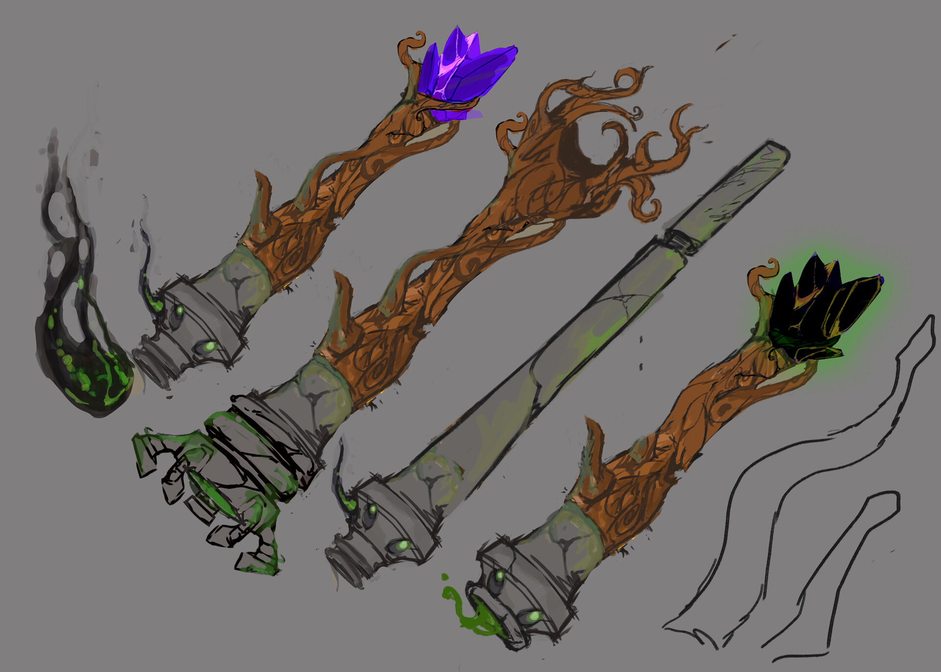 ArtStation - Scepter of the Swamp King Concept Sketch