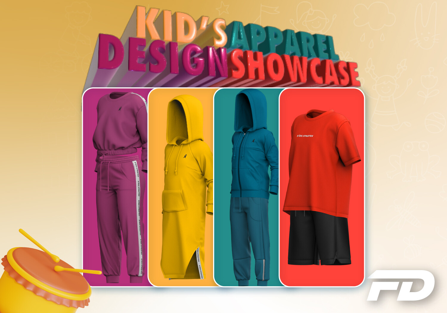 ArtStation - Kids Oriented Apparel Design Project by FittDesign