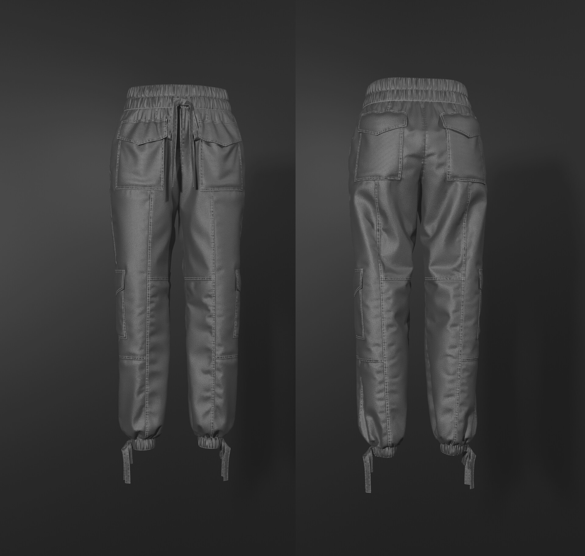 ArtStation - Women Nylon Pant