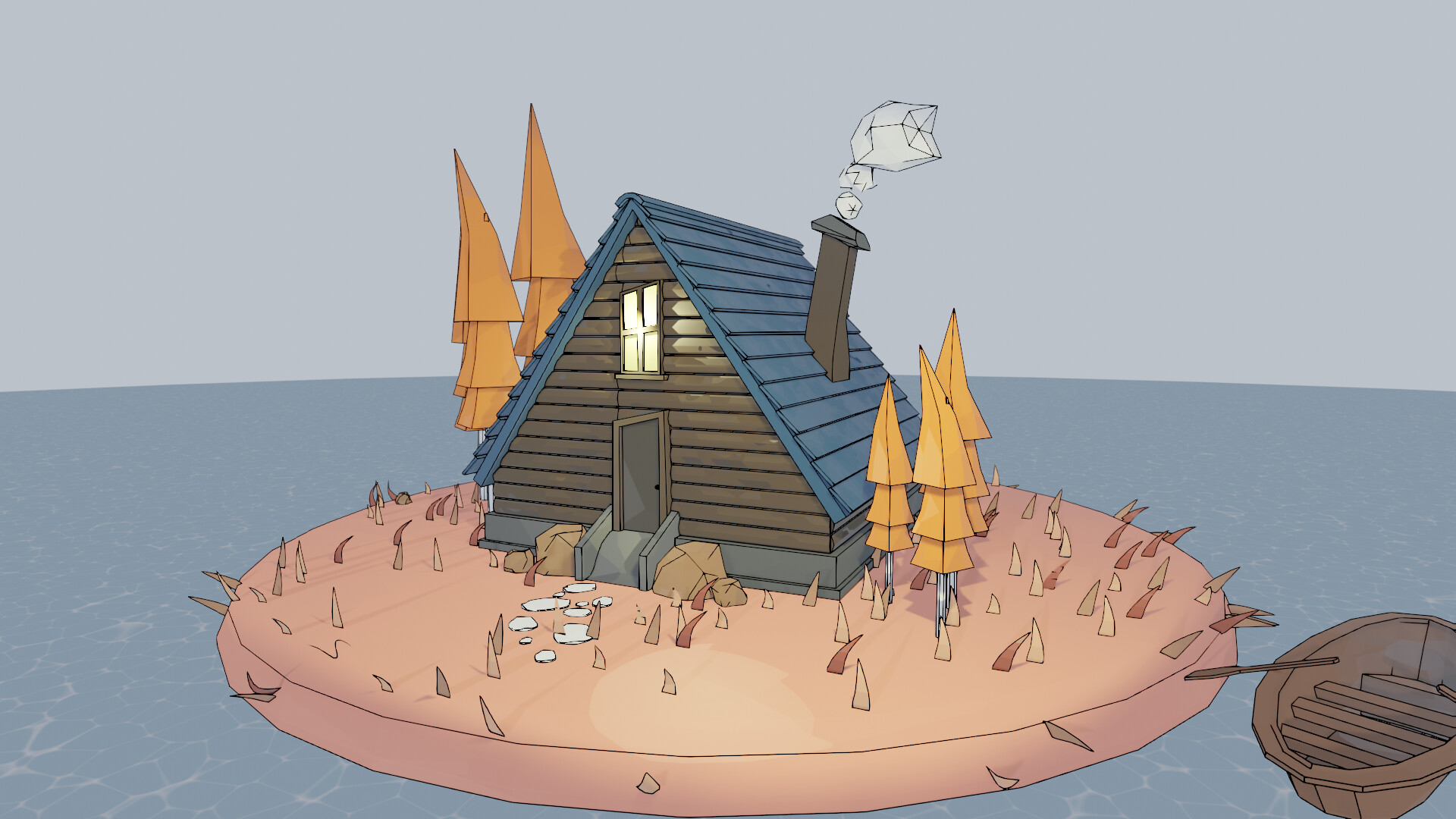 ArtStation - Stylized Triangle house