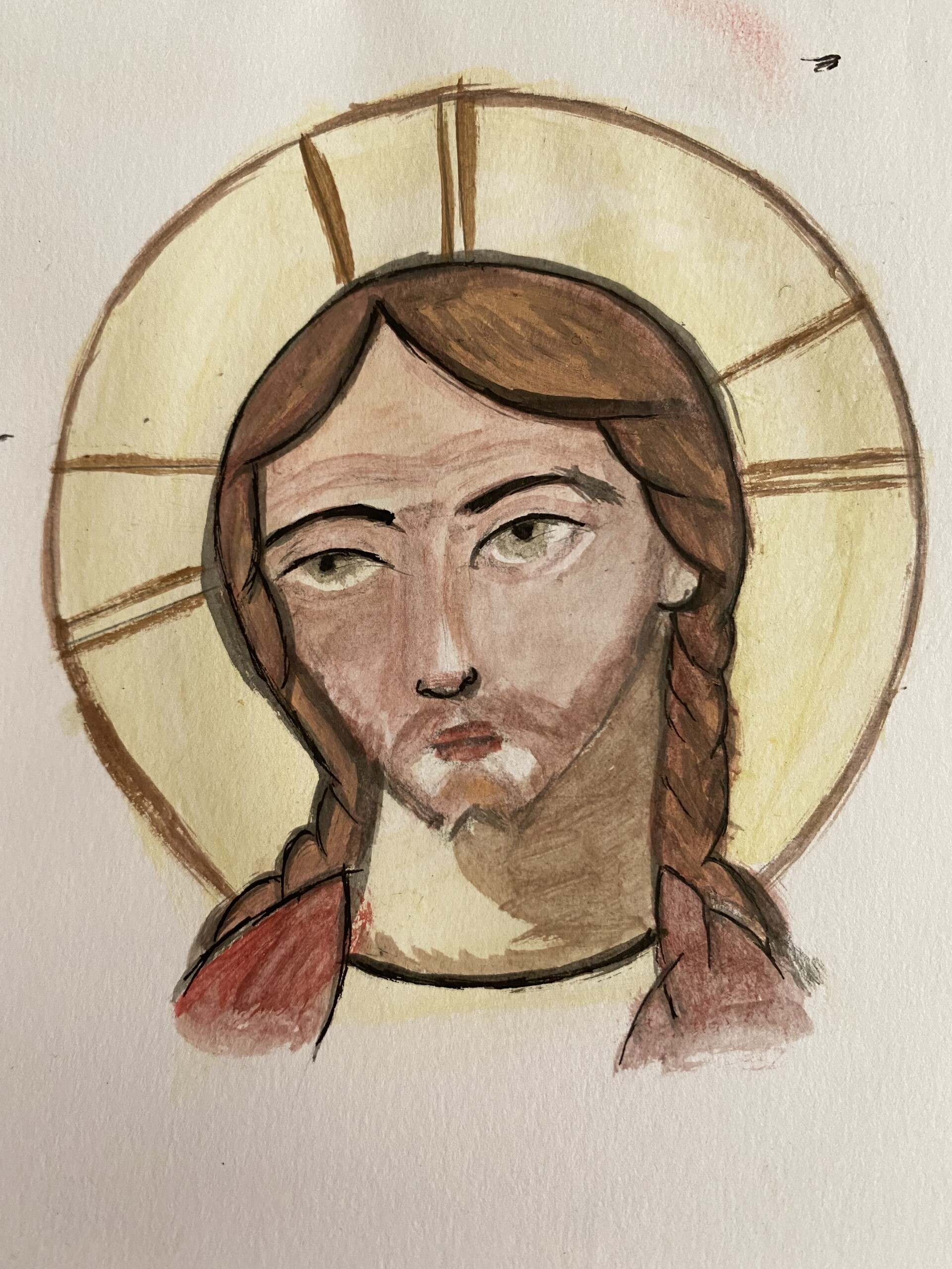 how to draw coptic icons