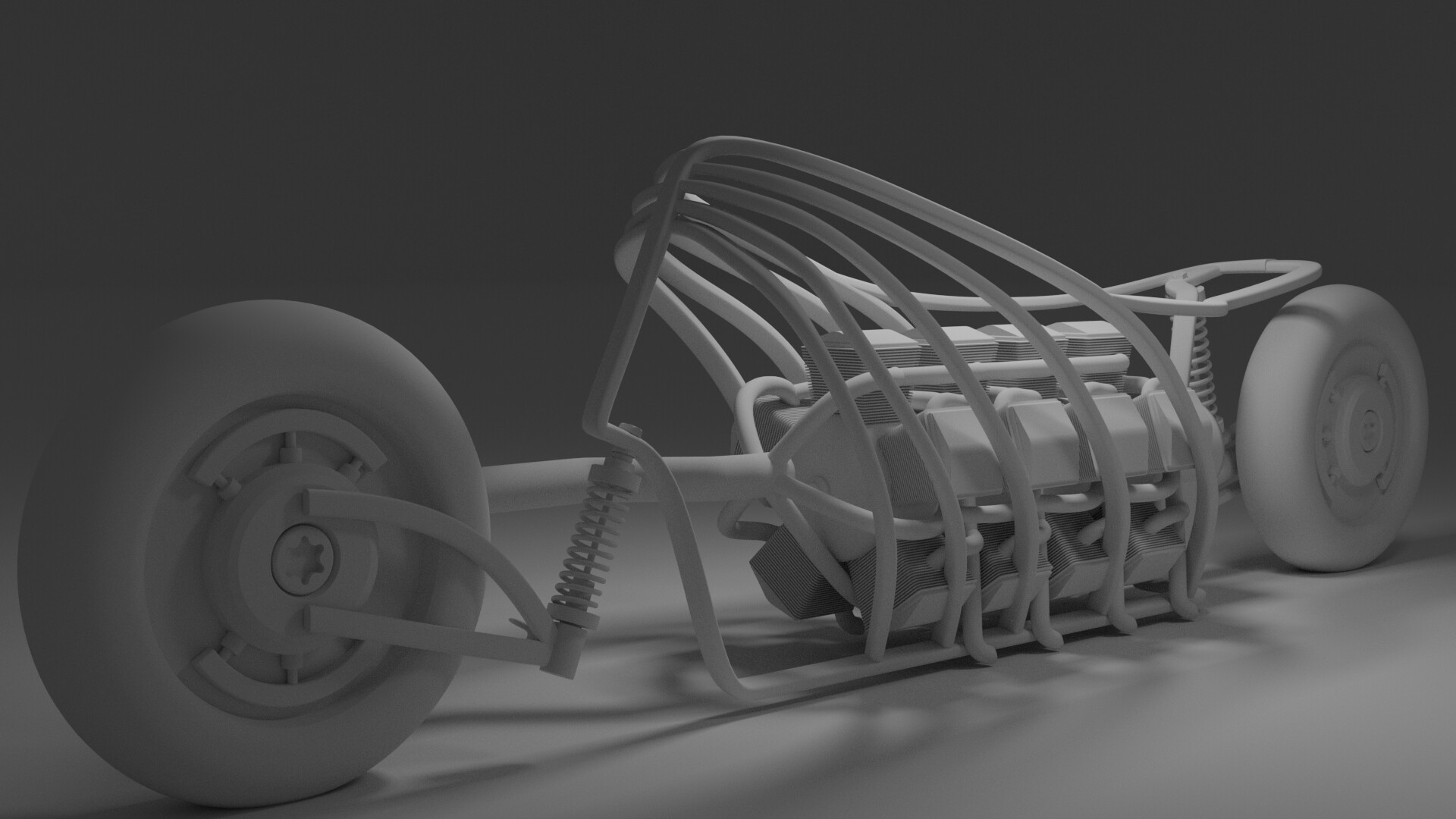 ArtStation - clay renders of my previous motorcycle work.