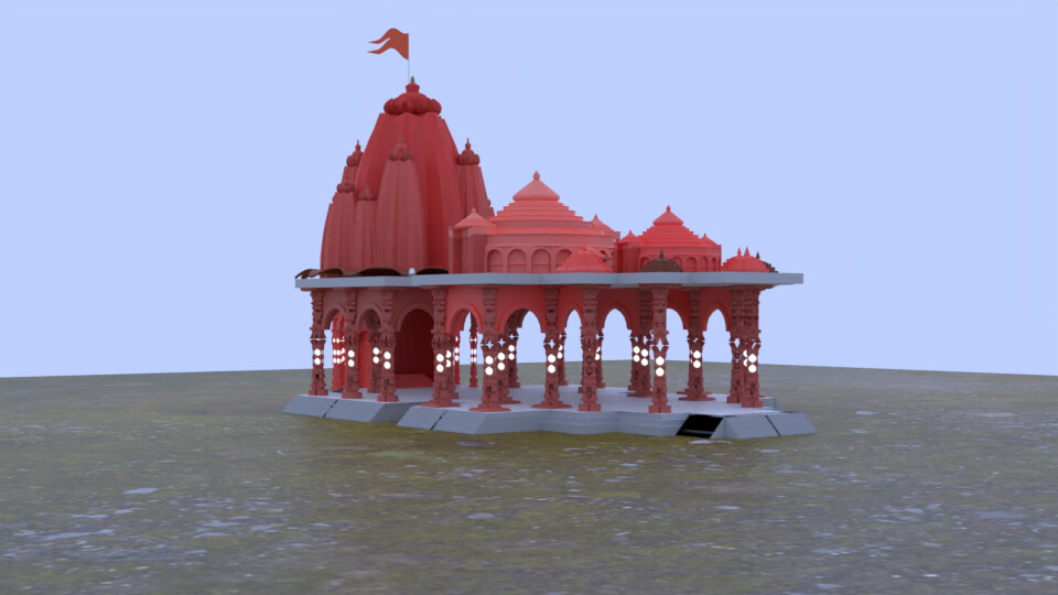 ArtStation - Hindu temple 3D model