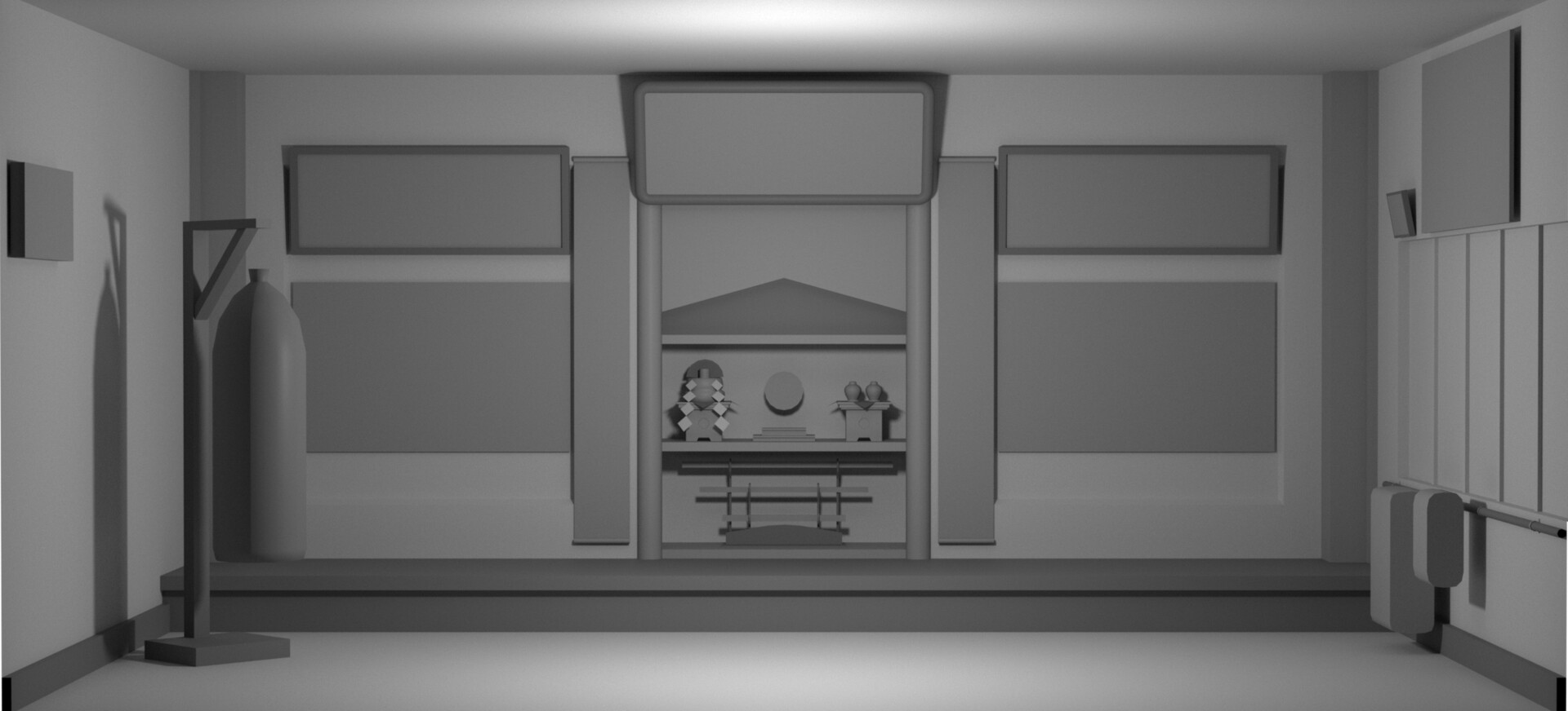 ArtStation - WIP Dojo stage-KOF XIII (P1)