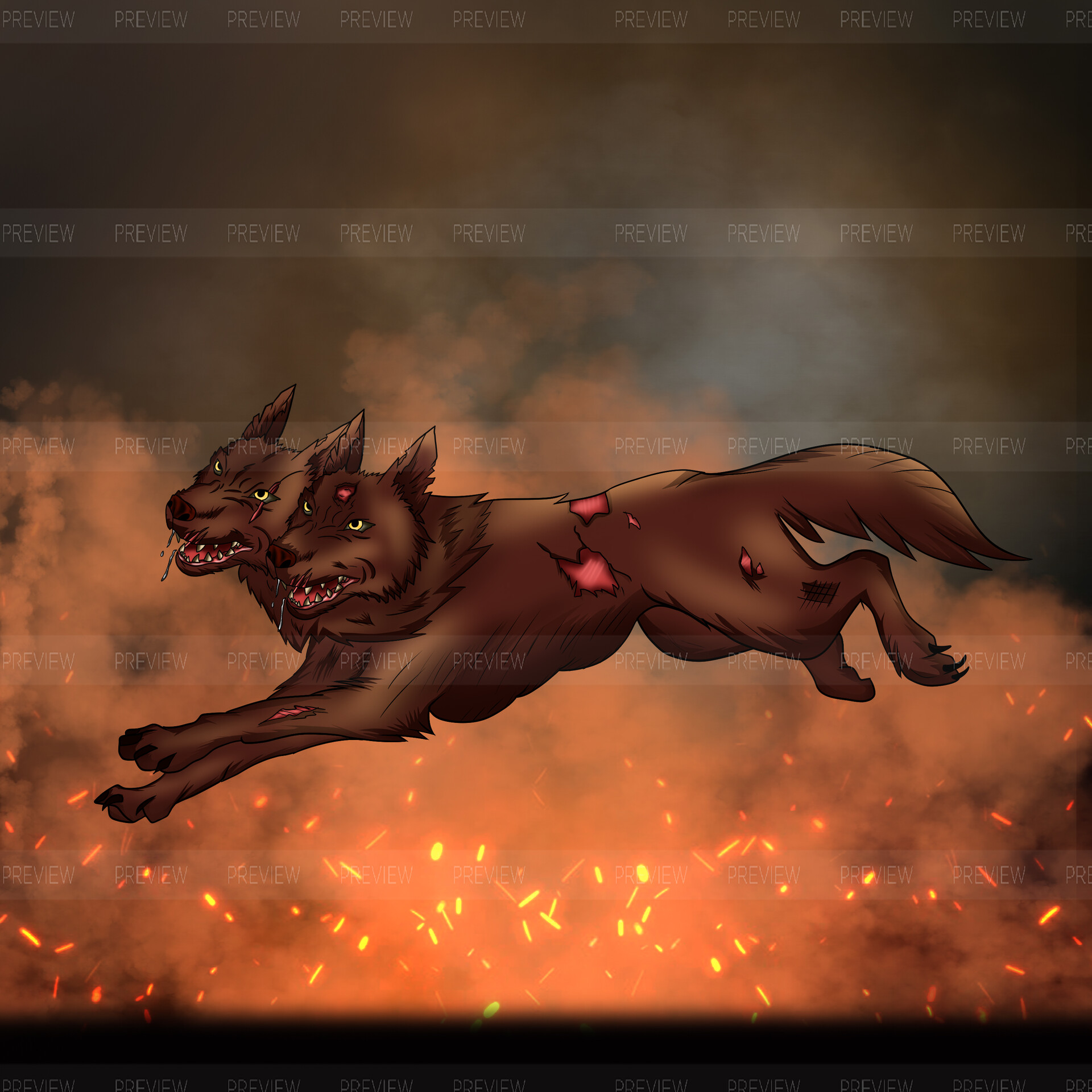 ArtStation - Dual Head Dog