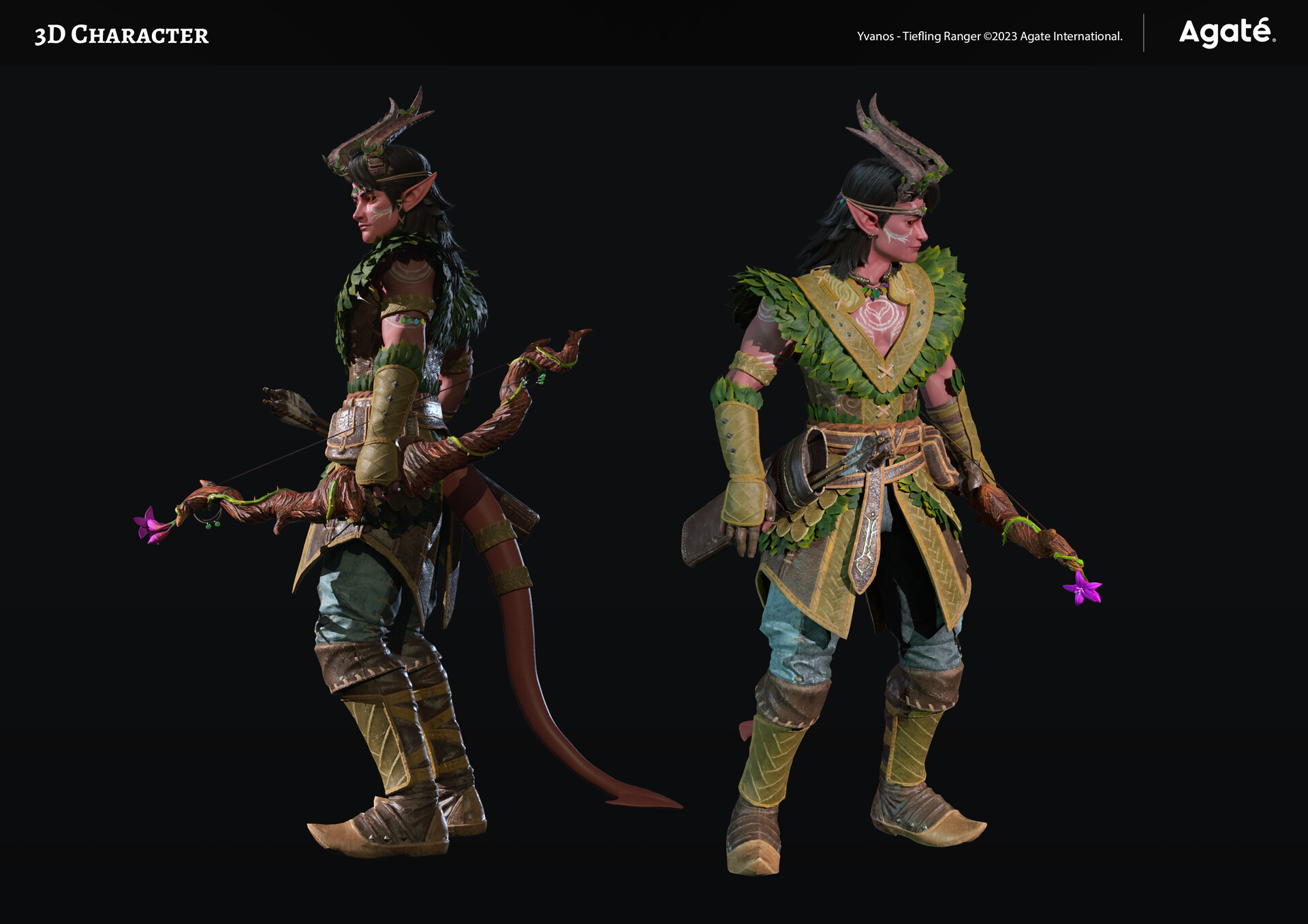Agate - Yvanos, Tiefling Ranger - 3D Model