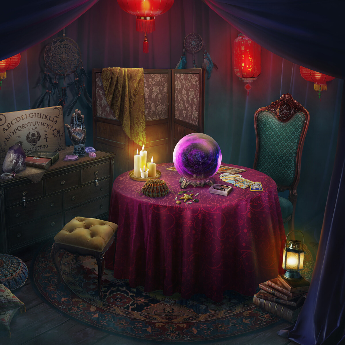 ArtStation - Inside fortune teller's room