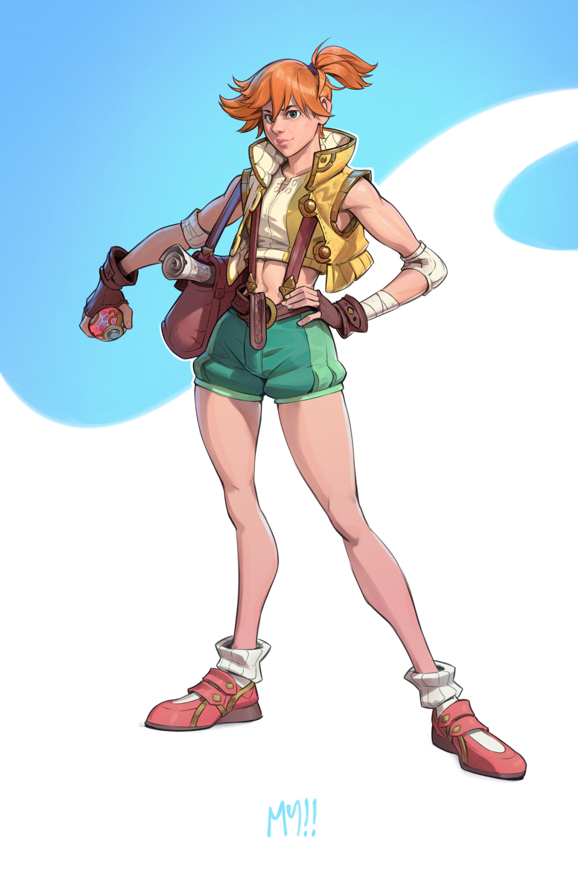 Artstation Pokemon Trainer Misty Fantasy Redesign