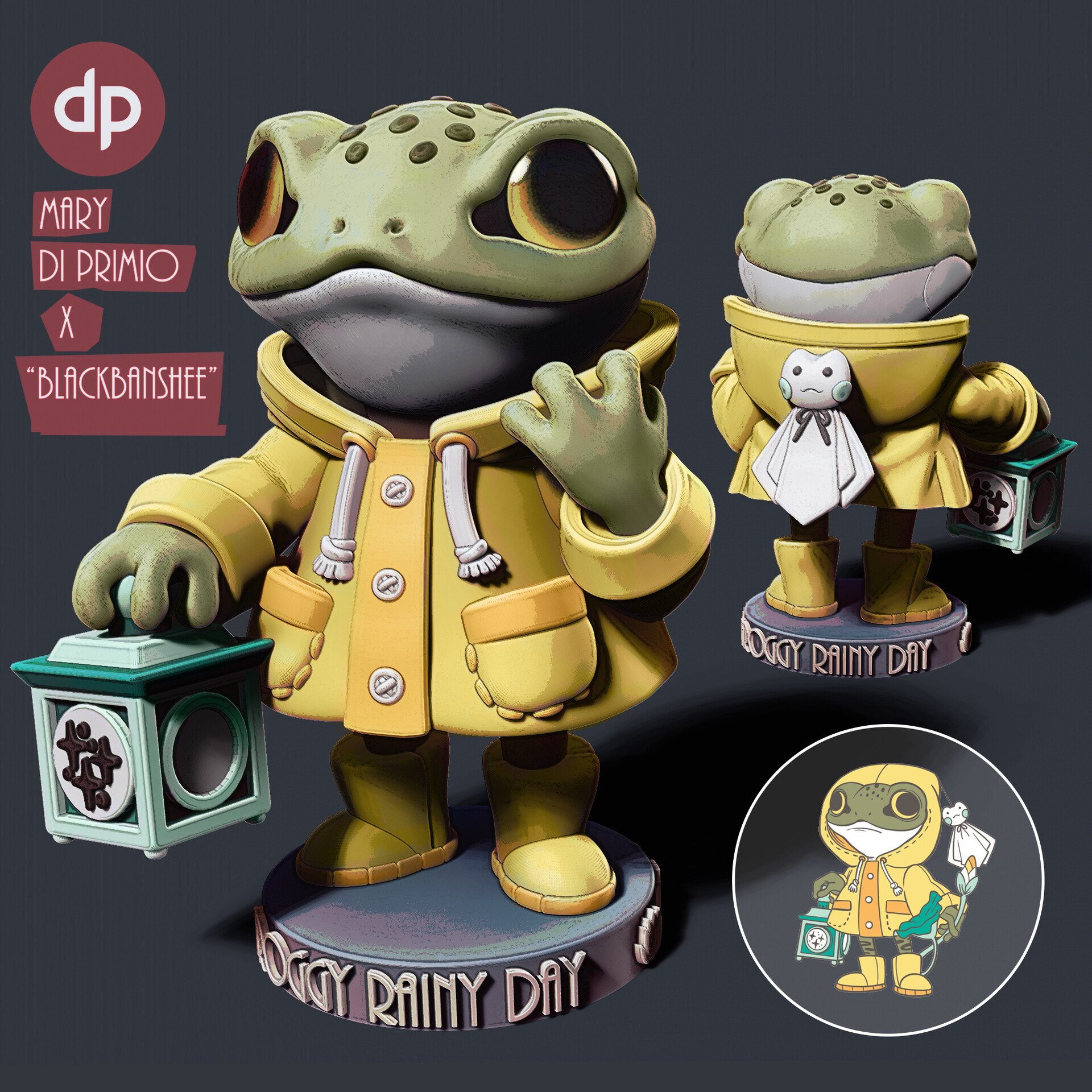 ArtStation - Froggy rainy day