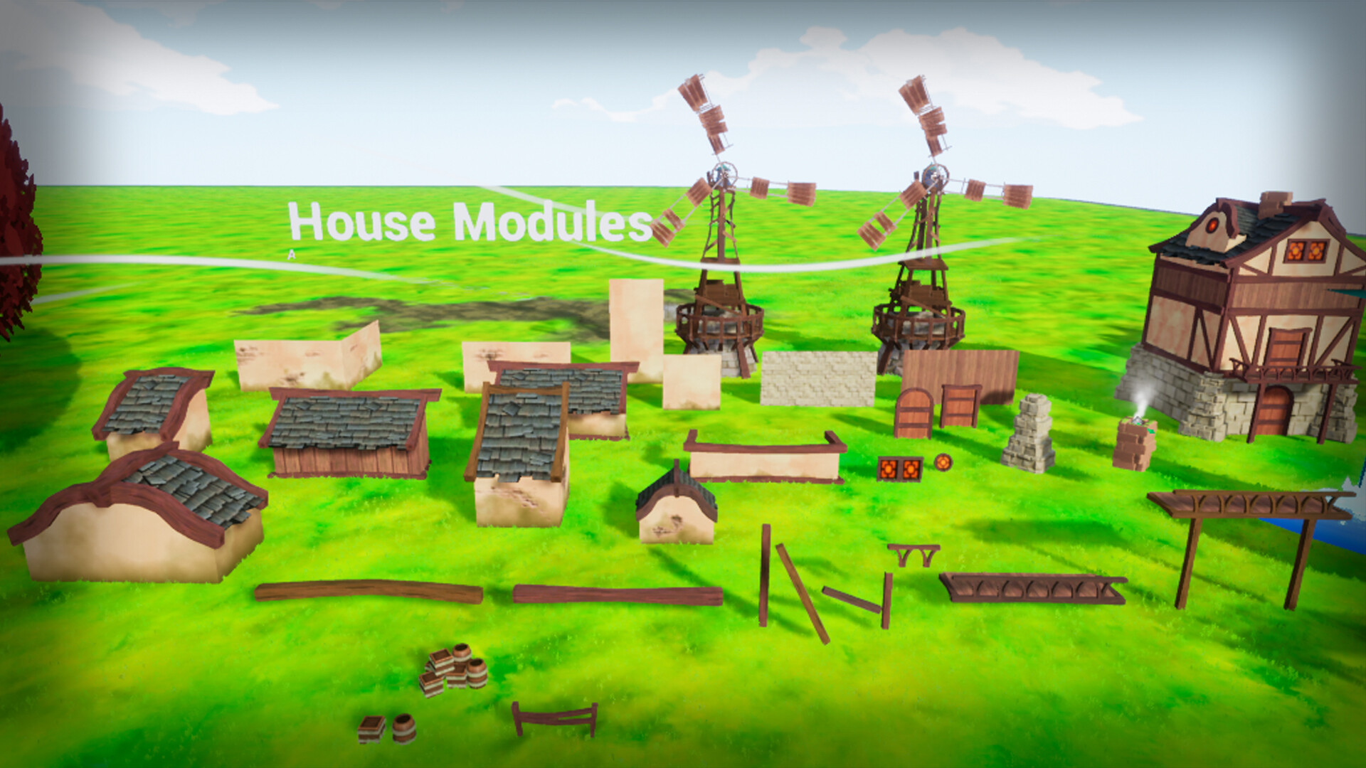 Topo Fighter - Stylized Town Modular Asset Pack (UE)