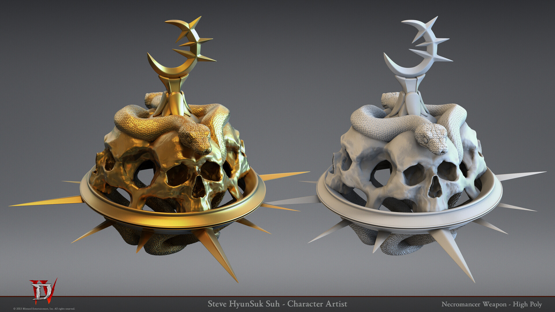 Steve HyunSuk Suh - Diablo IV - Necromancer Weapon