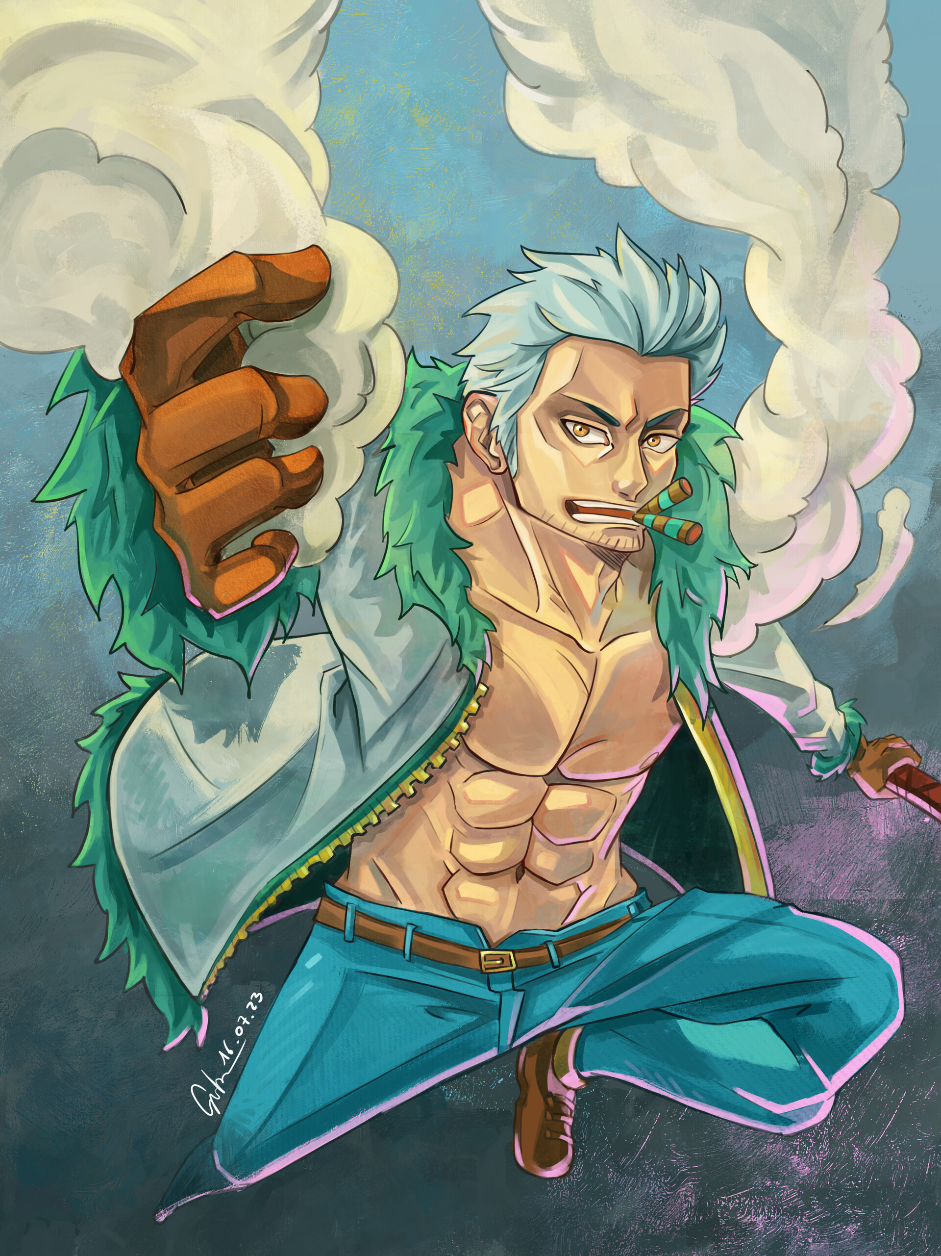 ArtStation - Smoker from One Piece
