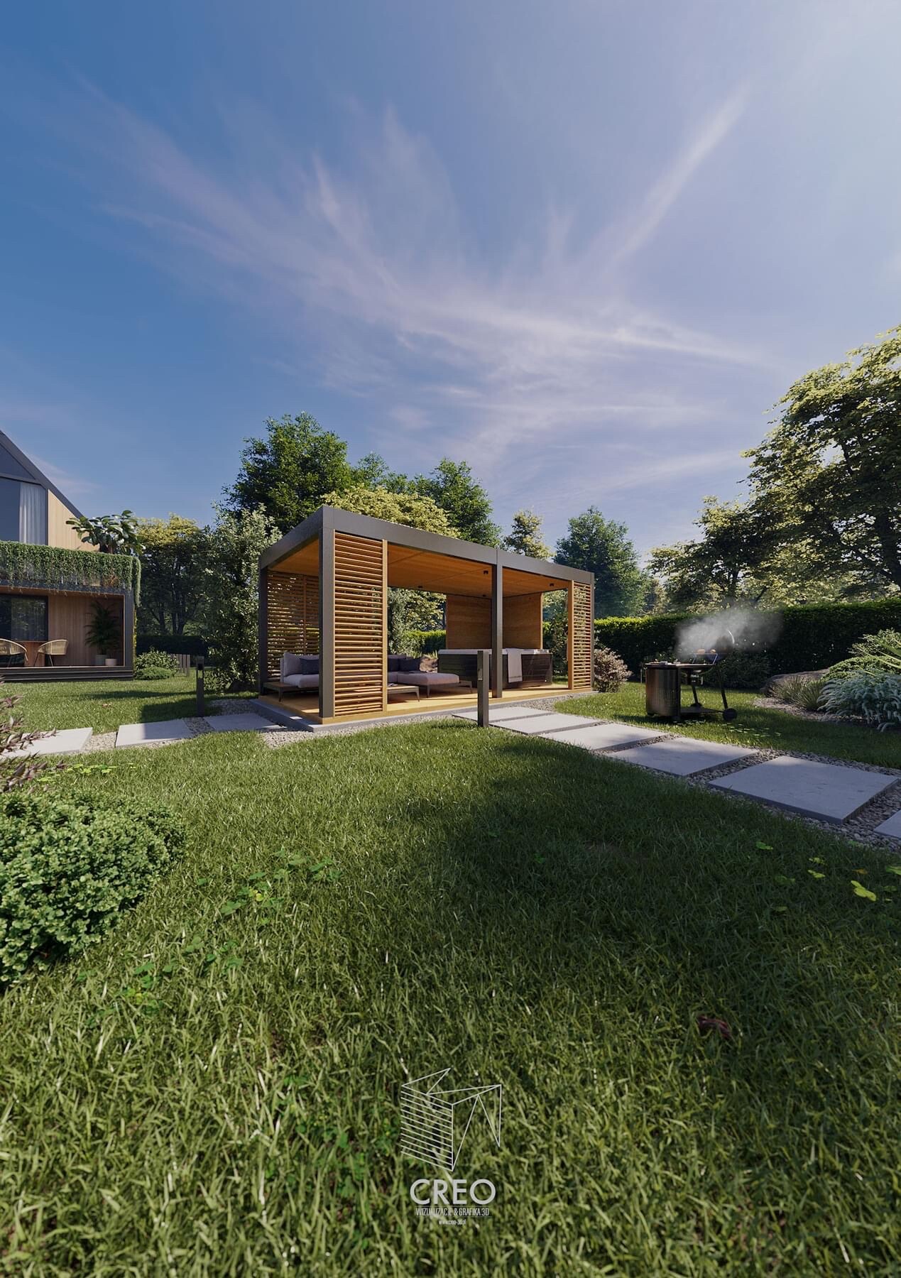 ArtStation - Garden gazebo exterior cgi