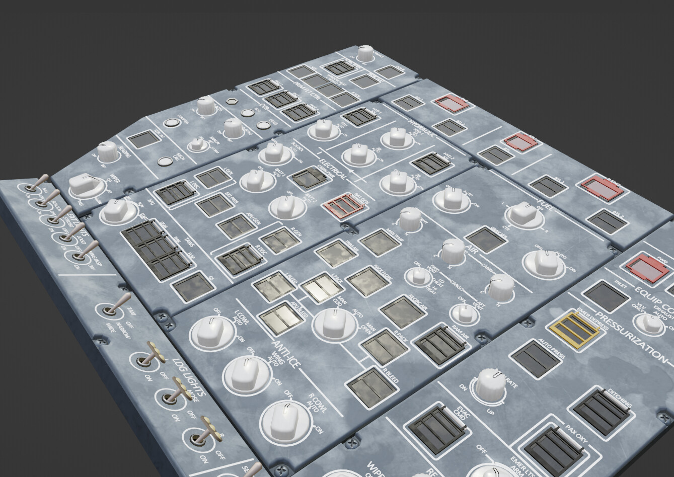 Marcangangelodialberobello - Airbus A220 Cockpit Overhead Animated