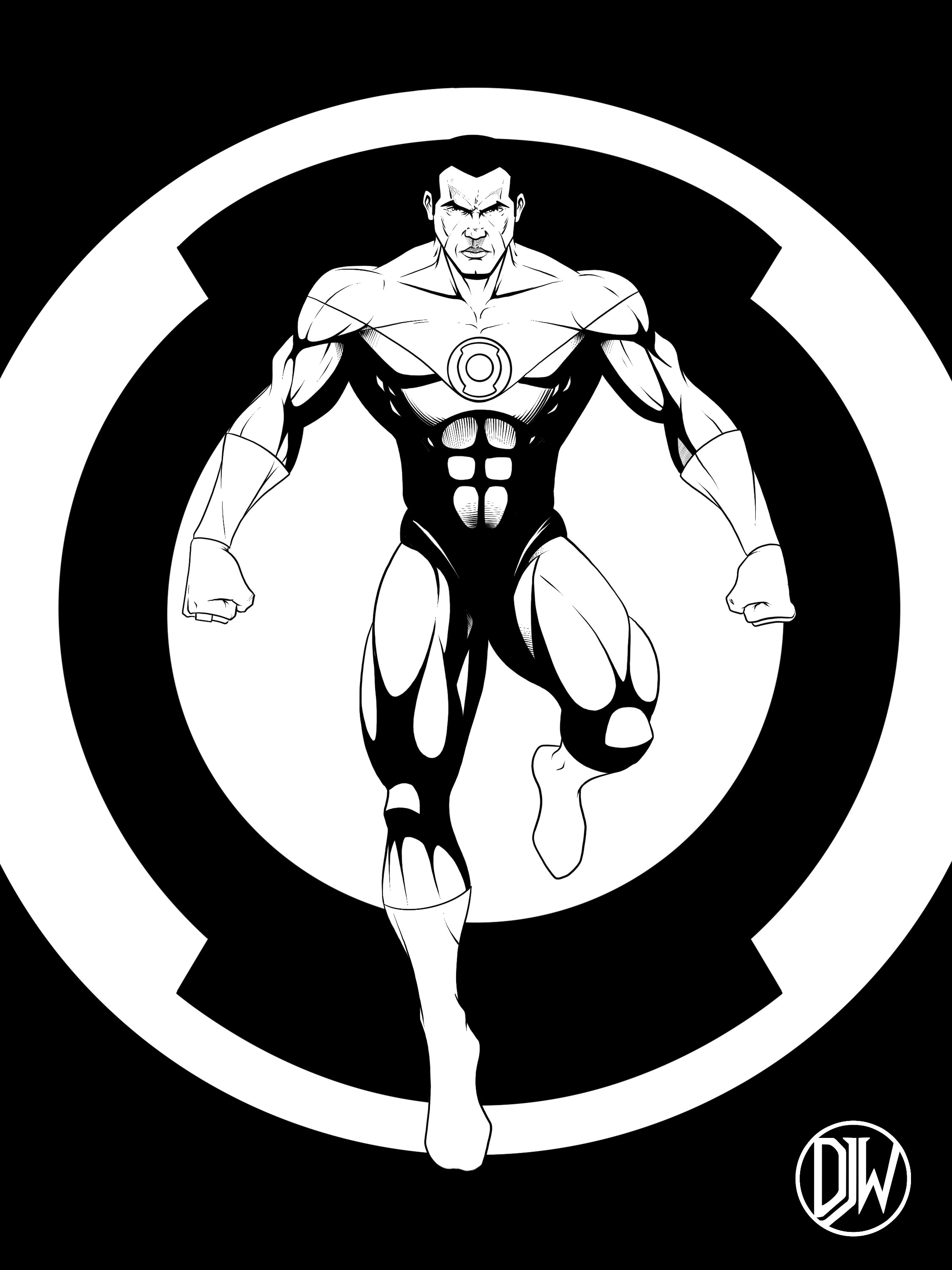 green lantern symbol coloring pages