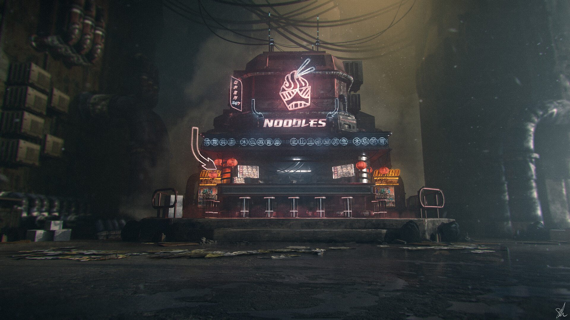 Liam Michalski - Cyberpunk Noodle Shop