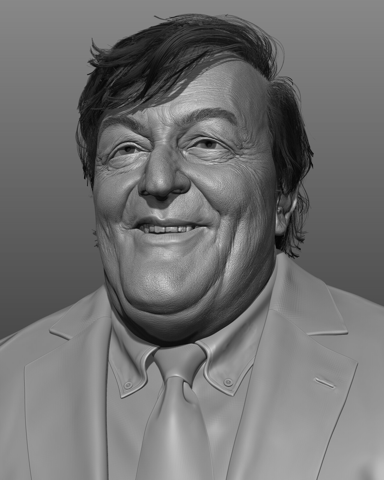 ArtStation - Portrait of Stephen Fry in ZBrush