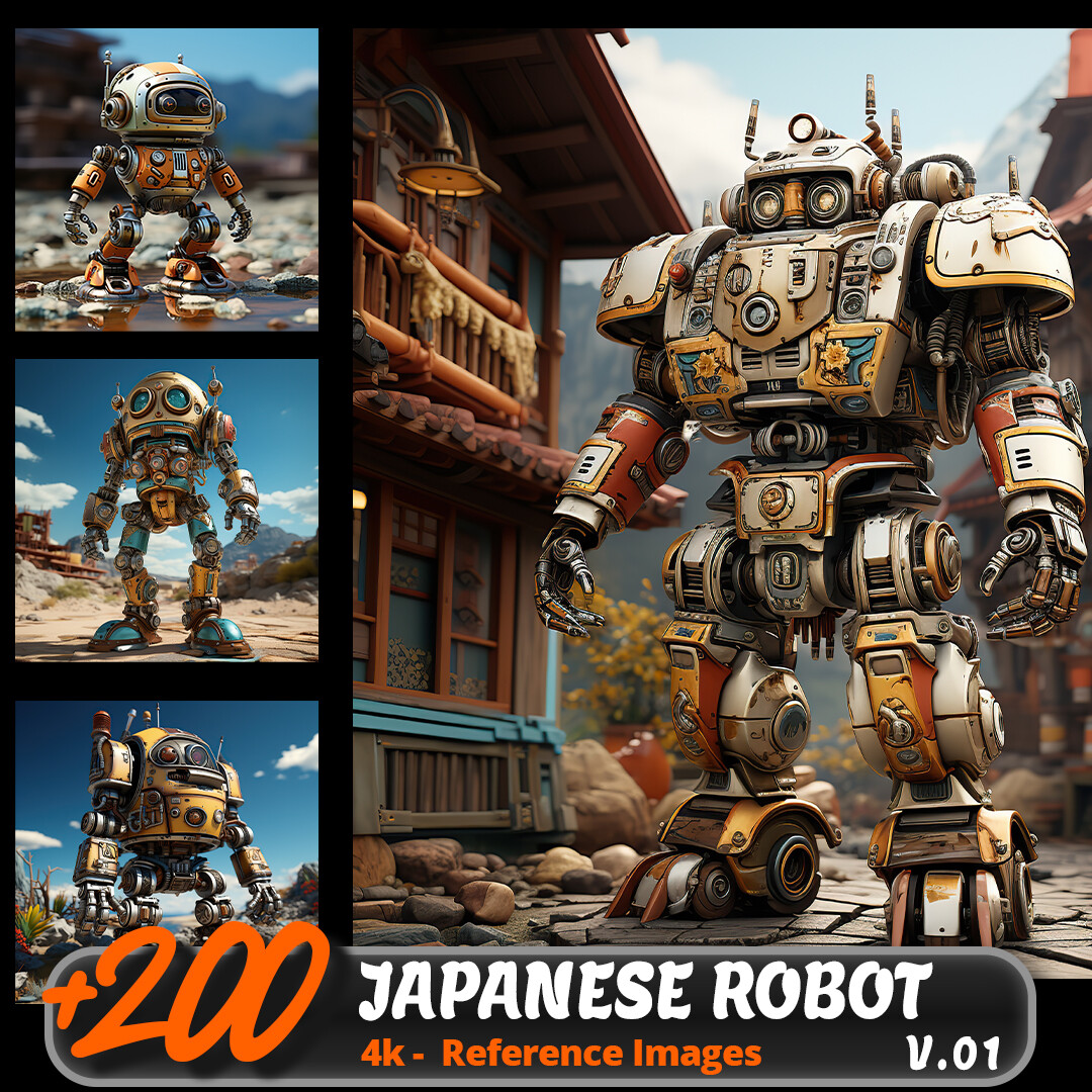 ArtStation - JAPANESE ROBOT VOL.01/ 4K/ Reference Image