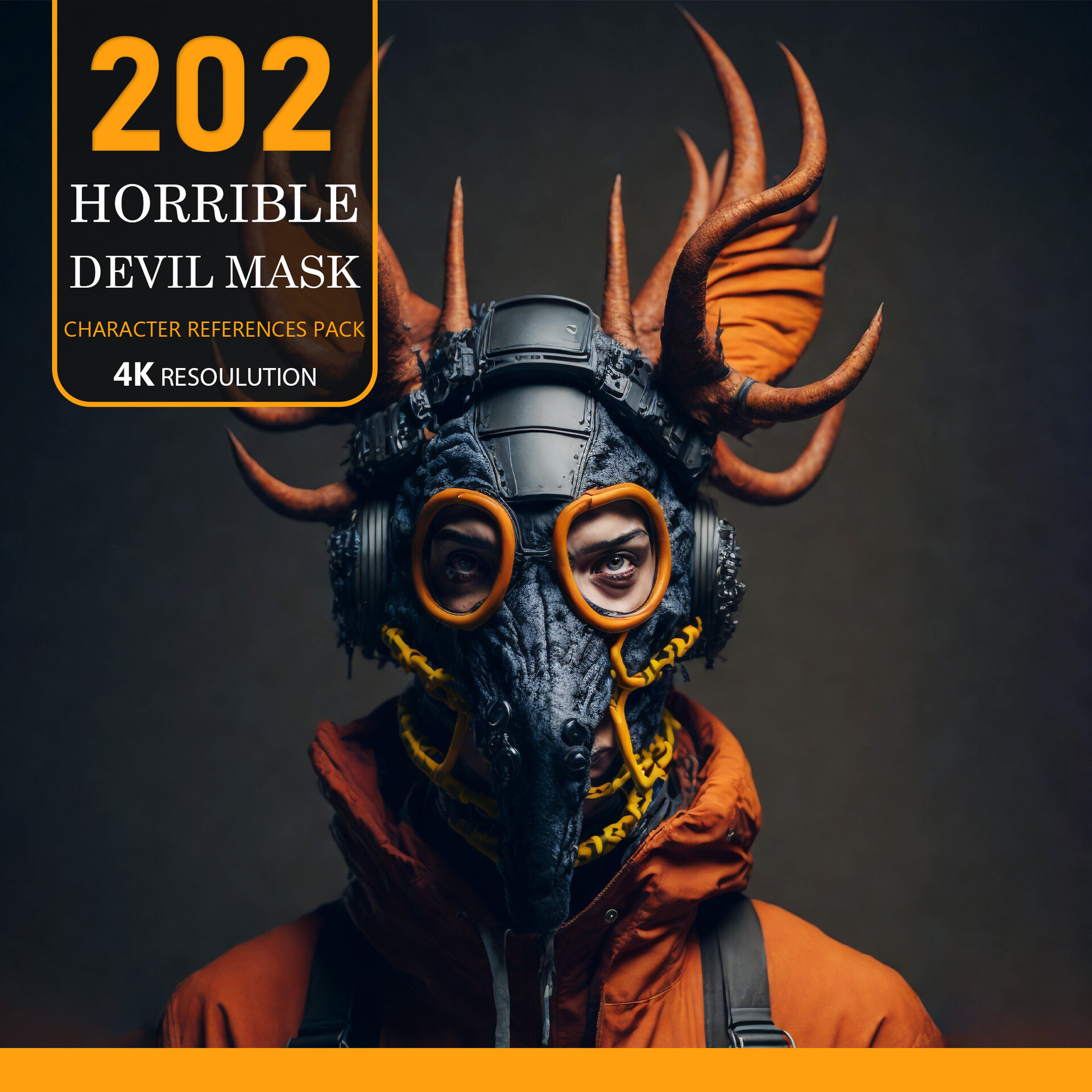 ArtStation - Horrible Devil Mask-4K | Vol 2 Horrible Character ...