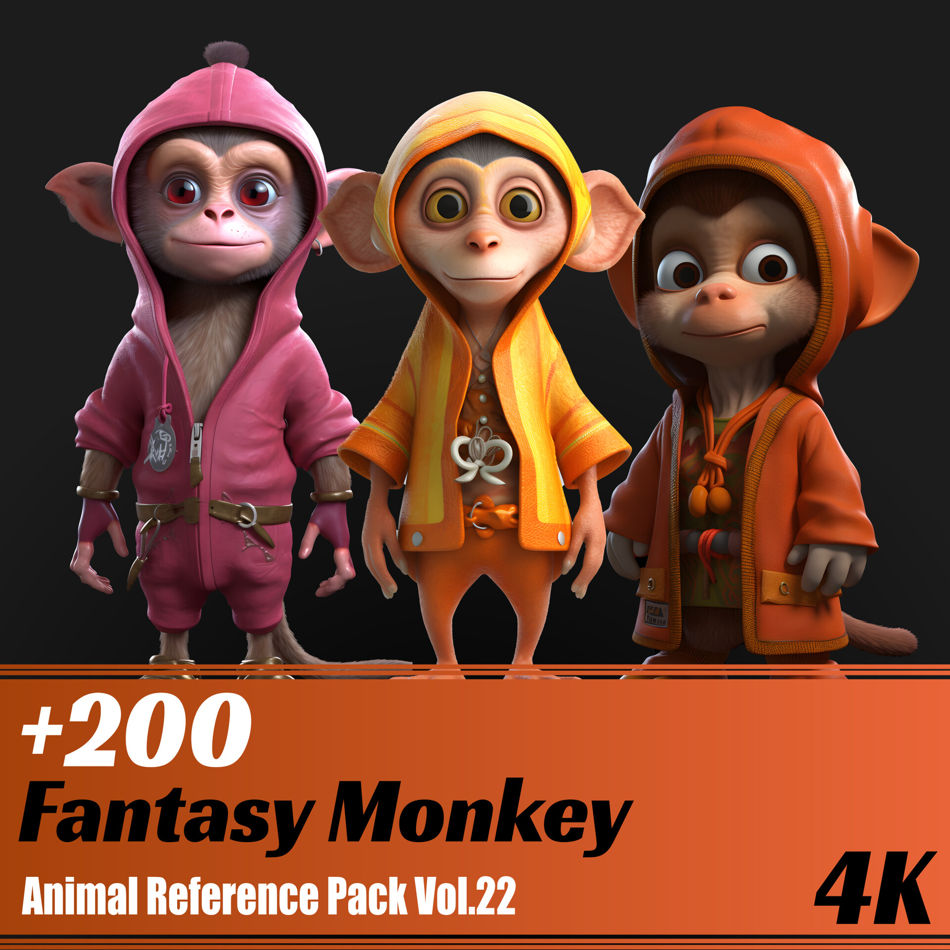 ArtStation - +200 Fantasy Monkey | 4K | Animal Reference Pack Vol.22