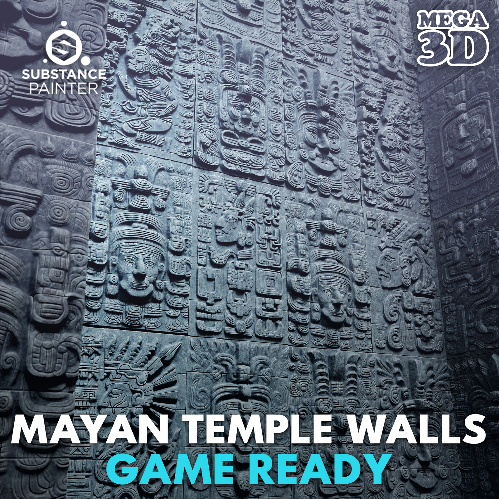 3D Models by 3D Landscape - Mayan Temple Walls 230719